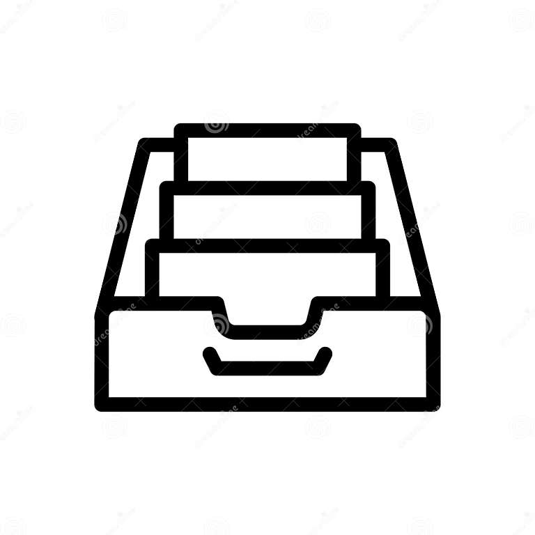 Drawer files stock vector. Illustration of handle, library - 212459648