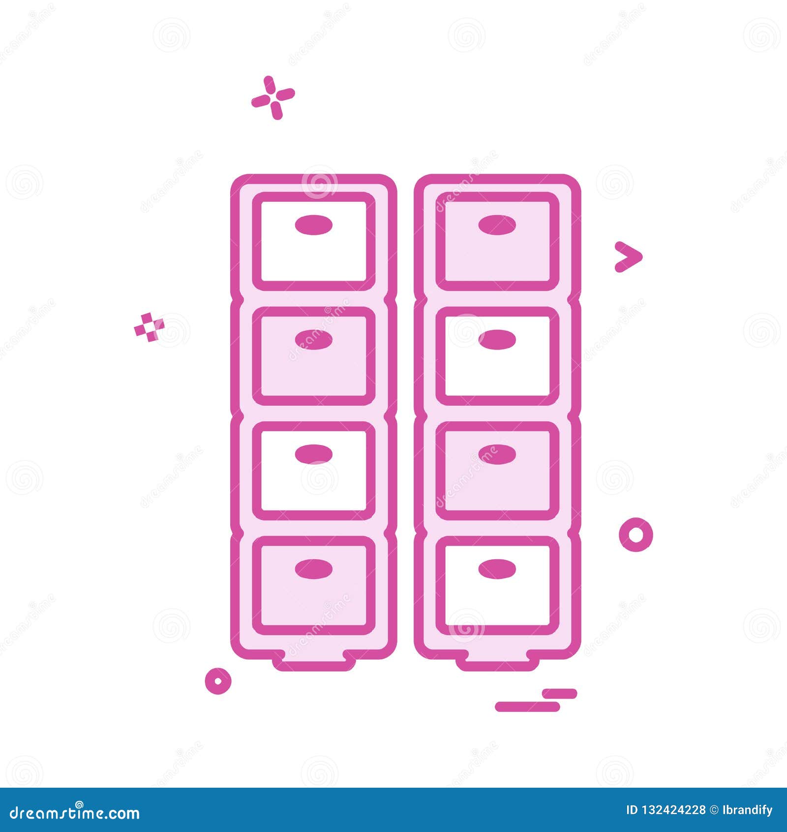 Drawer icon design vector stock vector. Illustration of file - 132424228