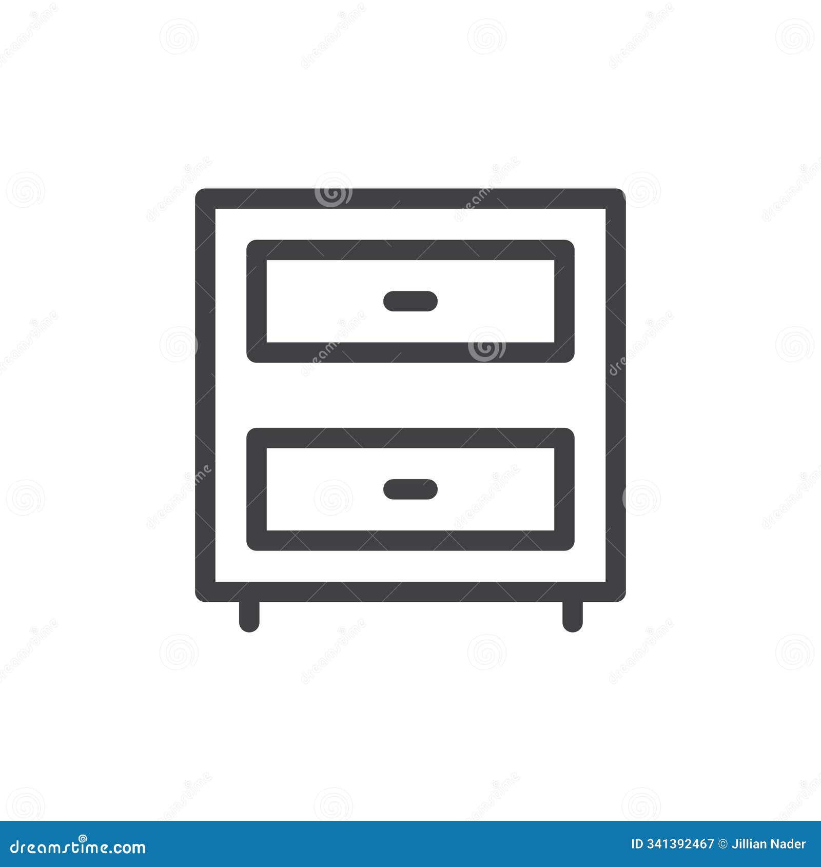 Drawer Icon Simple Outline Vector Logo Stock Vector - Illustration of ...