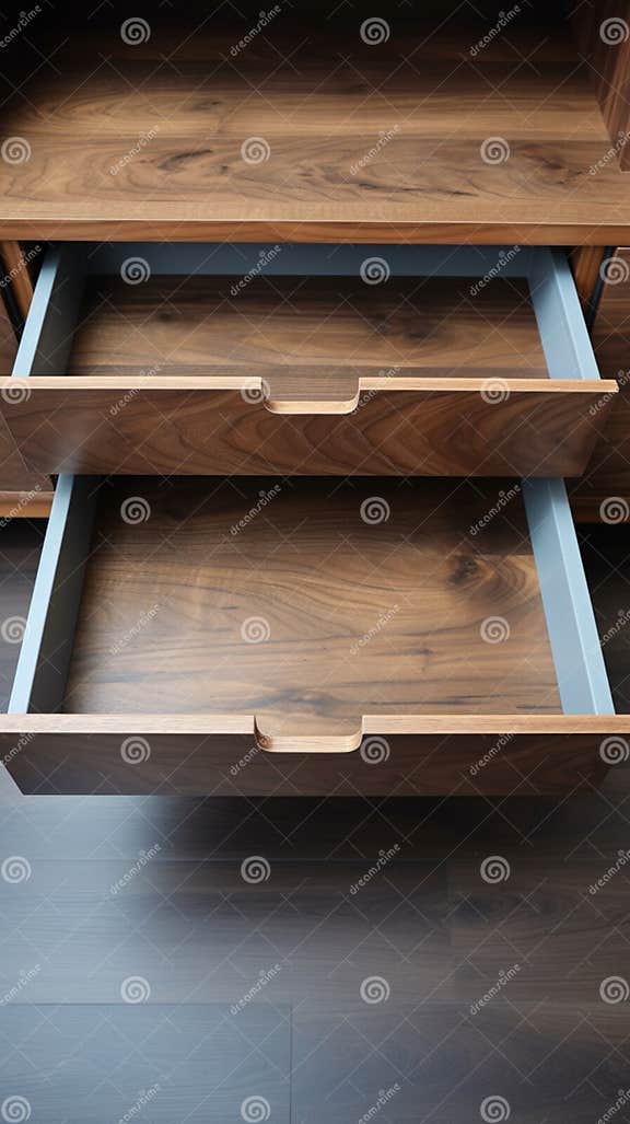 Drawer Perspective Top View of an Opened, Invitingly Empty Drawer Stock ...