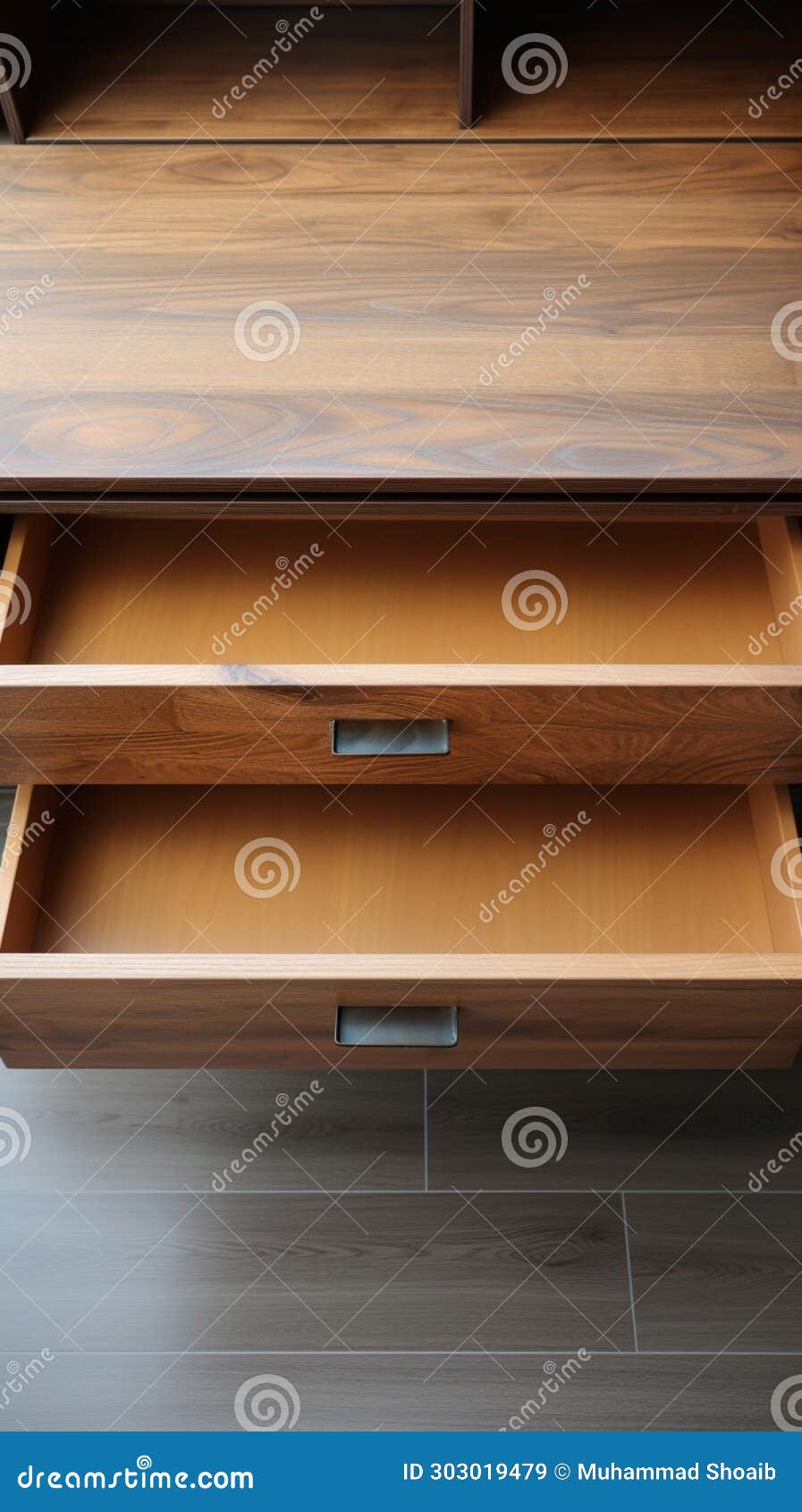 Drawer Perspective Top View of an Opened, Invitingly Empty Drawer Stock ...