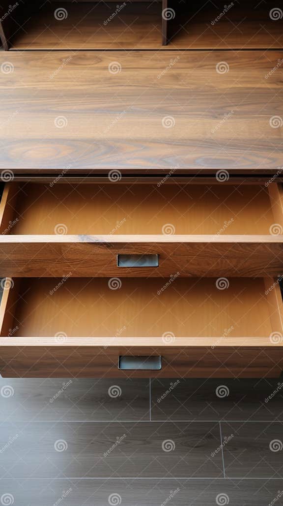 Drawer Perspective Top View of an Opened, Invitingly Empty Drawer Stock ...