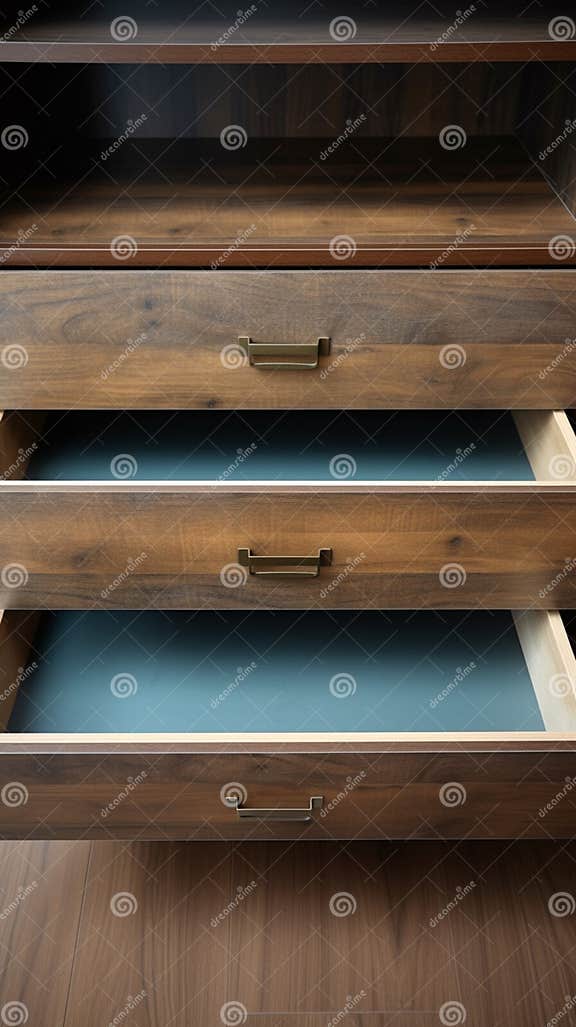 Drawer Perspective Top View of an Opened, Invitingly Empty Drawer Stock ...