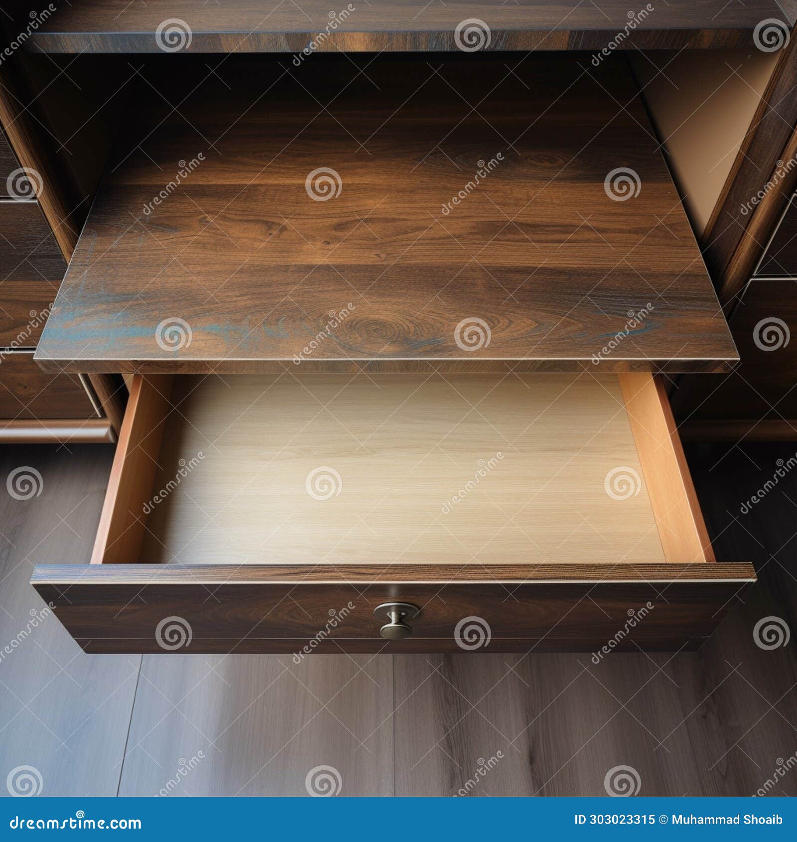 Drawer Perspective Top View Of An Opened, Invitingly Empty Drawer ...