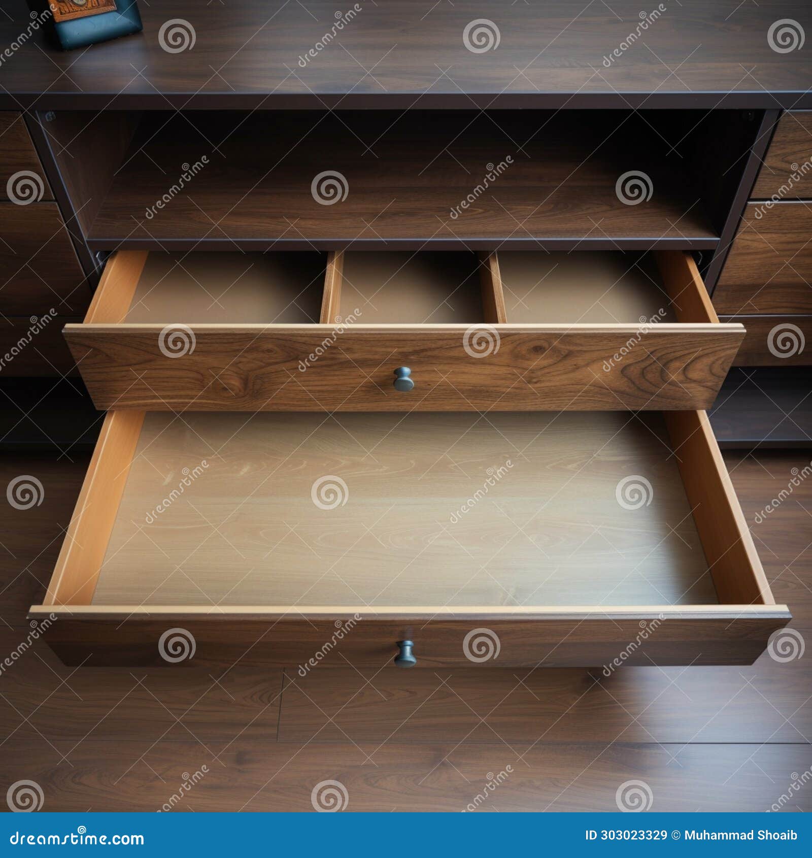 Drawer Perspective Top View Of An Opened, Invitingly Empty Drawer Stock ...