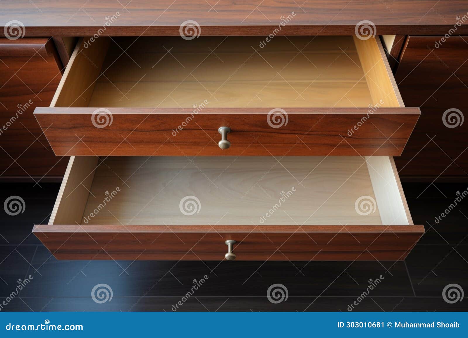 Drawer Perspective Top View Of An Opened, Invitingly Empty Drawer ...