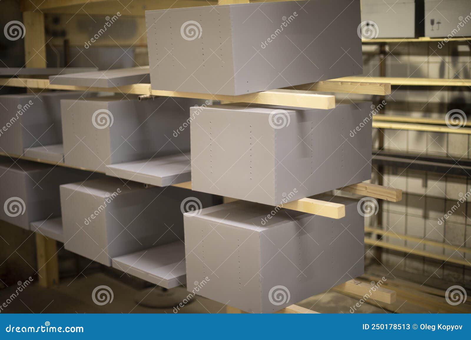 Drawers in Carpentry Workshop. Making Boxes Stock Image - Image of ...