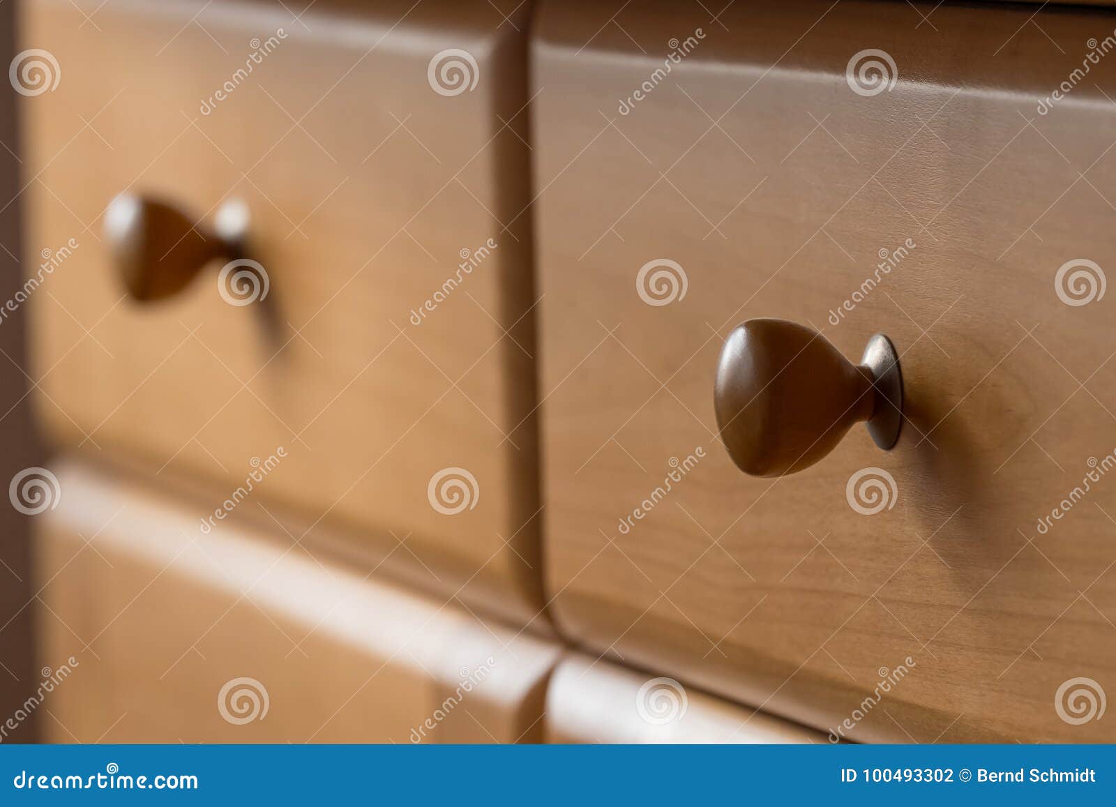 Drawers and Handle of Beech Wood in Backlight Stock Photo - Image of ...