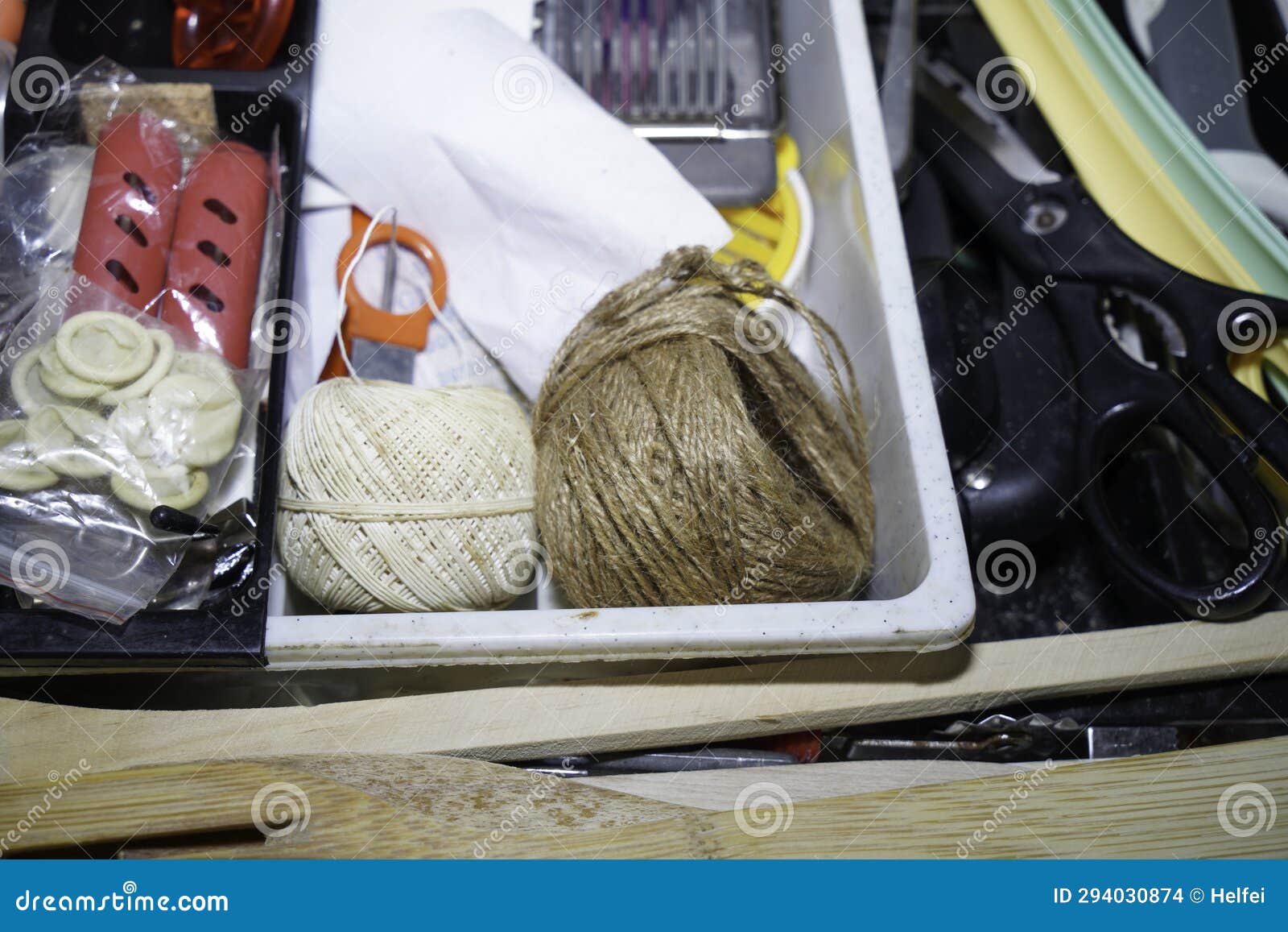 Drawers in the Kitchen with Useful and Useless Stock Photo - Image of ...