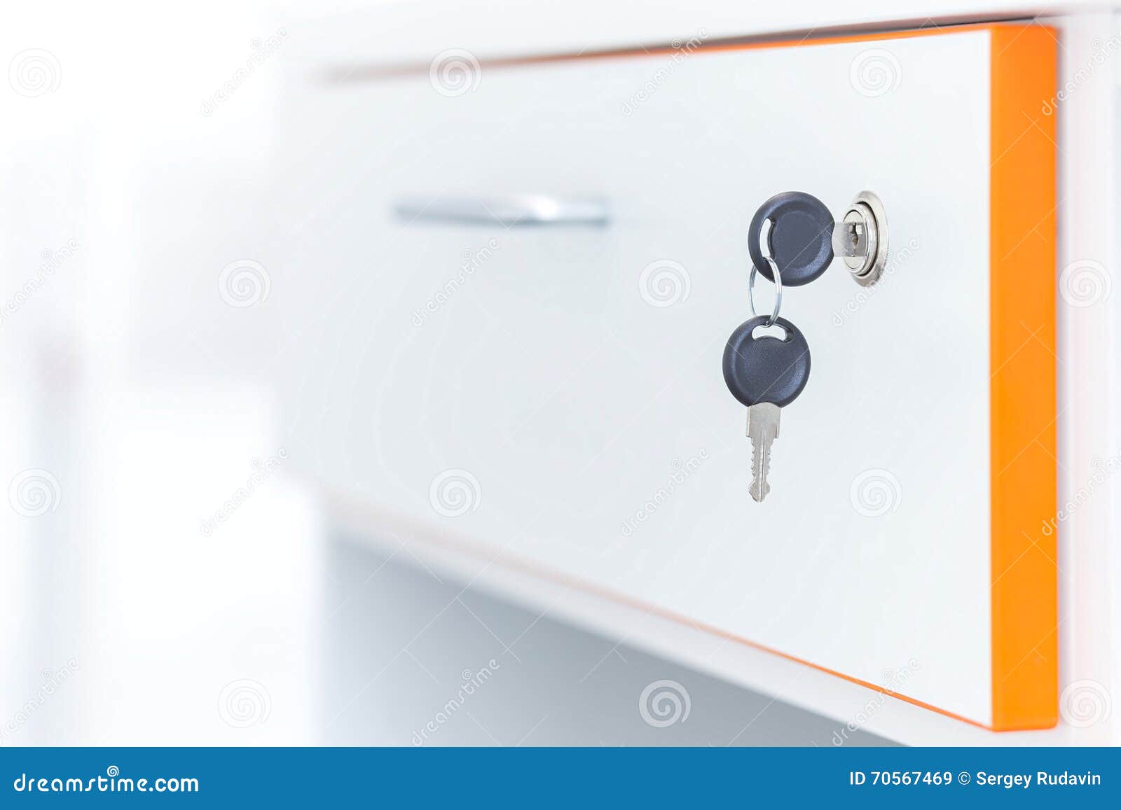 Drawers with a lock stock image. Image of wood, table - 70567469