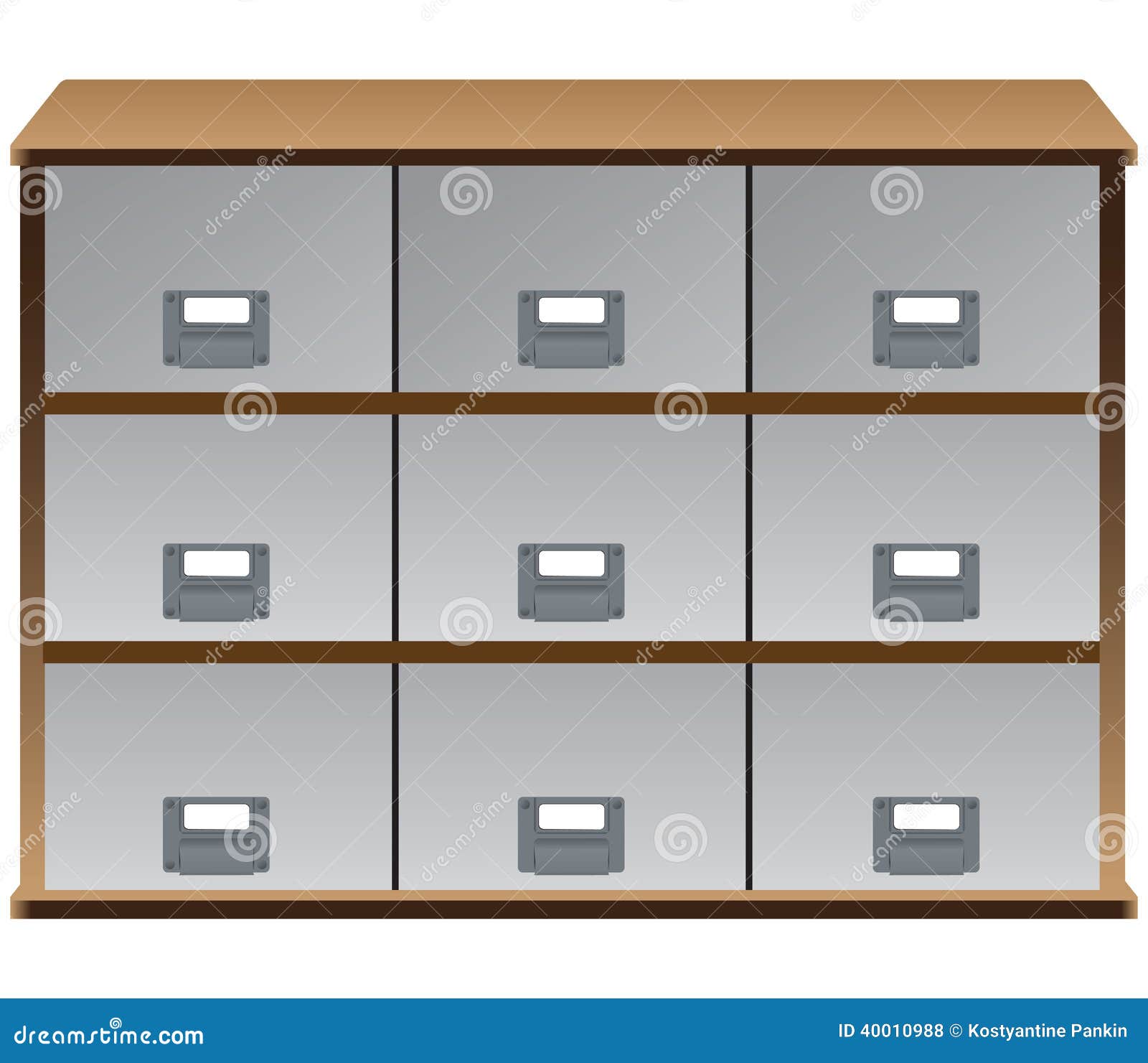 Drawers Whith Labels on Handles Stock Vector - Illustration of business ...