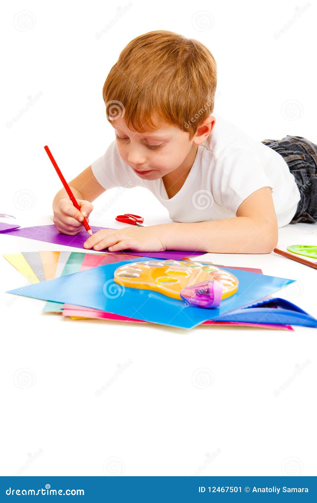 Drawing stock image. Image of activity, drawing, lying - 12467501