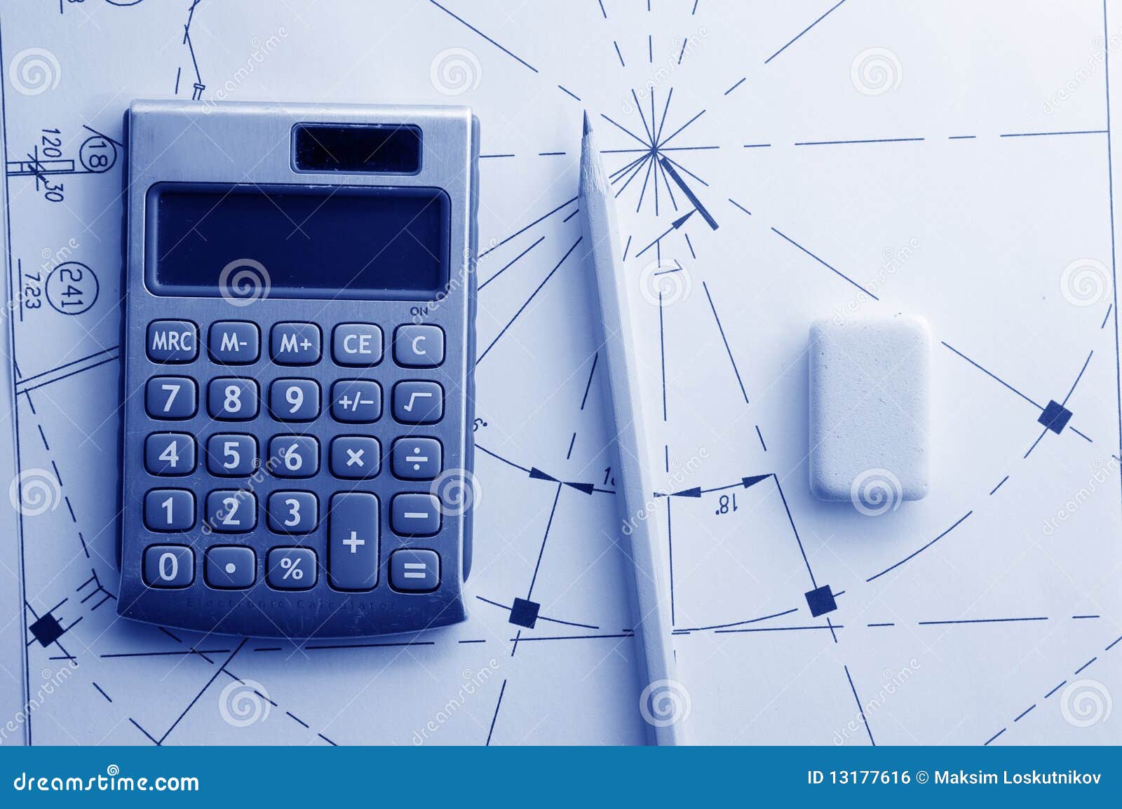 Drawing stock photo. Image of built, calculator, design - 13177616