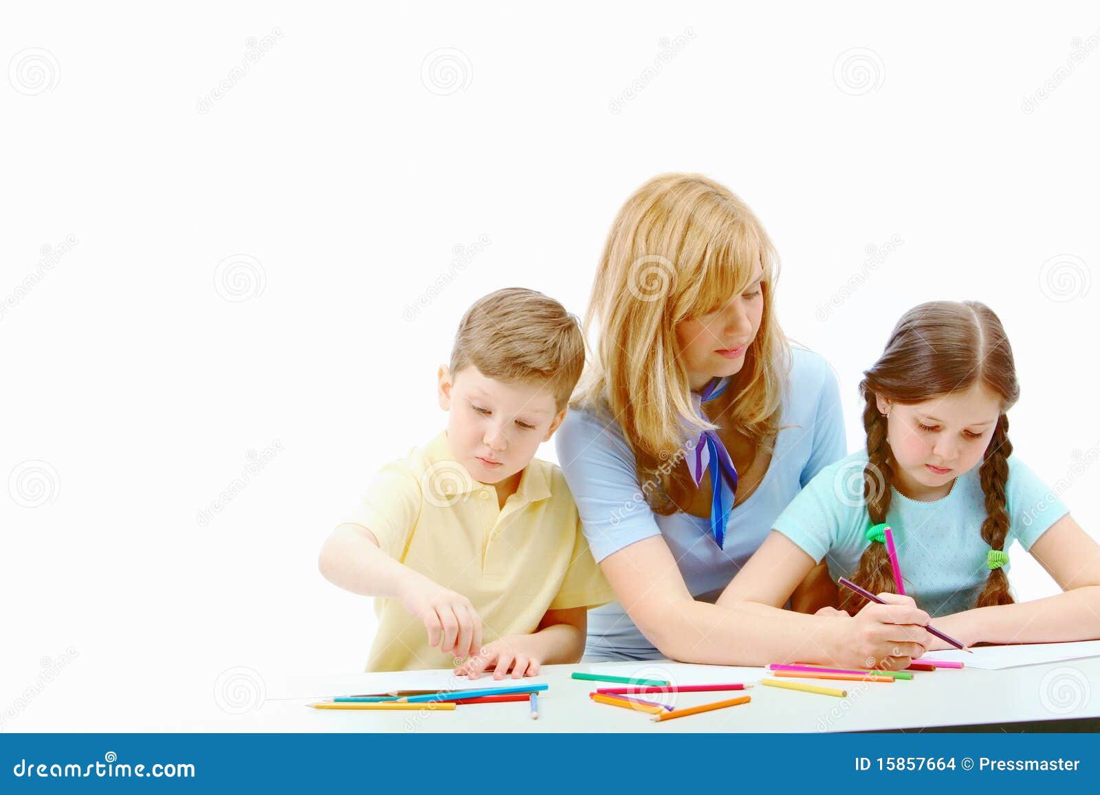 Drawing stock photo. Image of adorable, parenthood, expression - 15857664