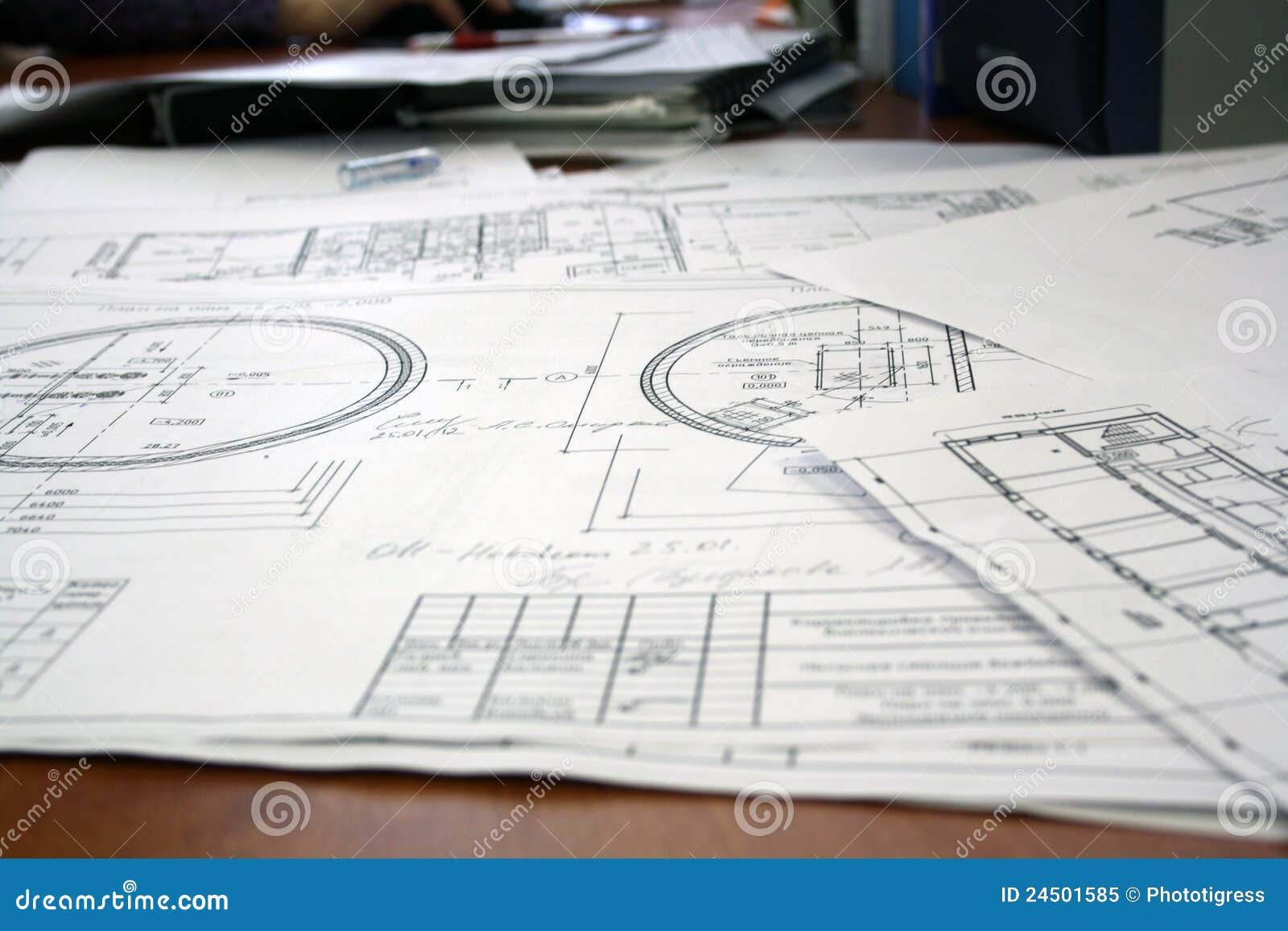 Autocad Drawing, Architecture And Construction, Builder`s Hard Hat And ...