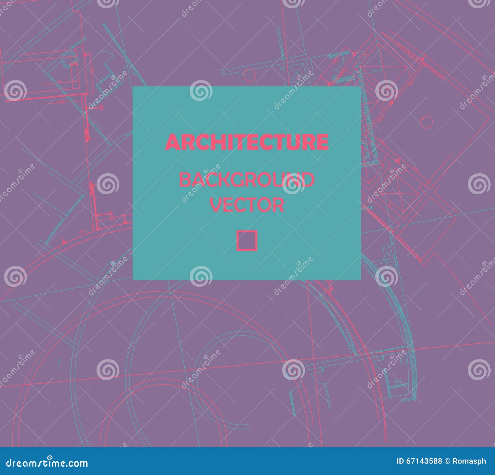 Drawing of Abstract Architectural Detail on Flat Surface. Stock Vector ...