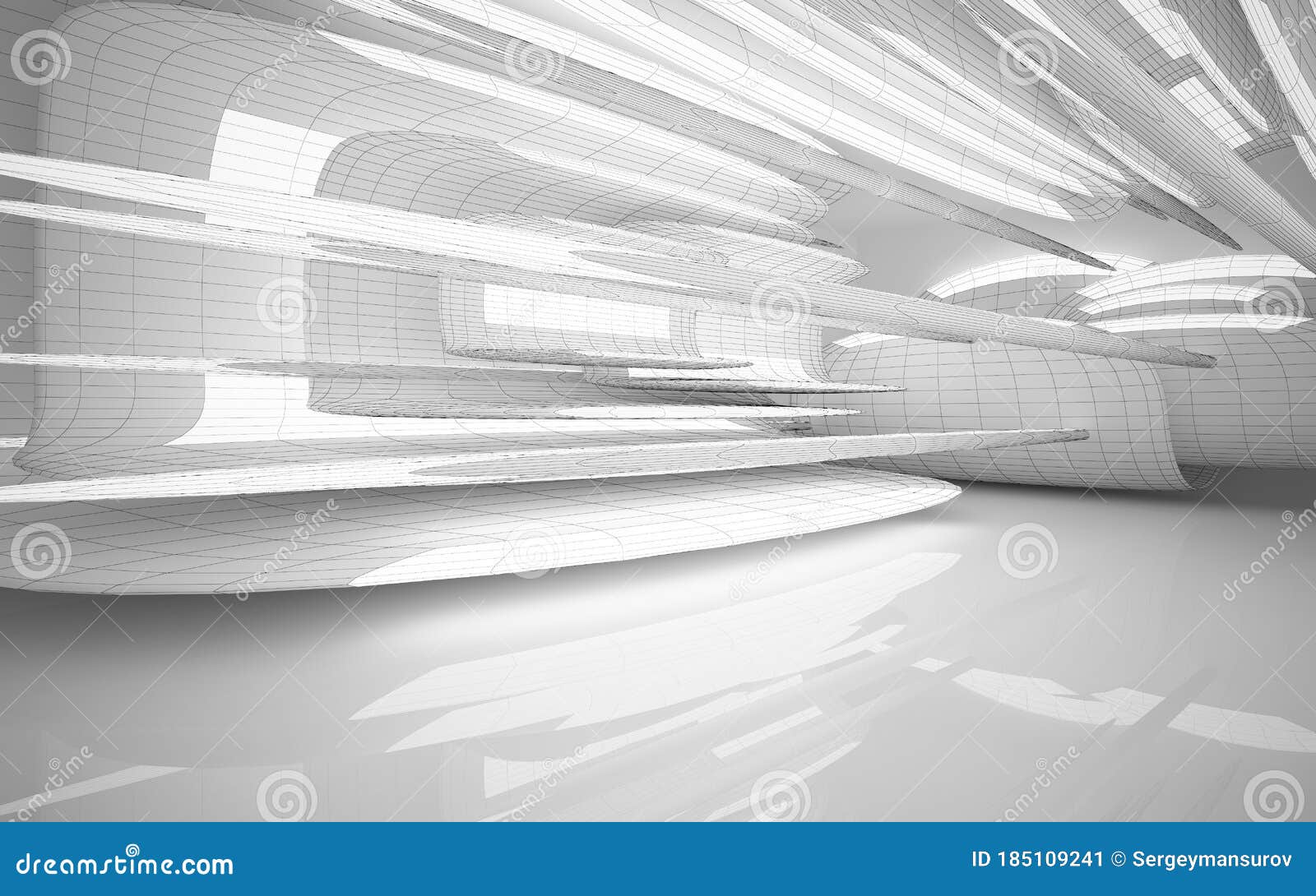 Abstract Architectural Concrete Interior of a Minimalist House with ...