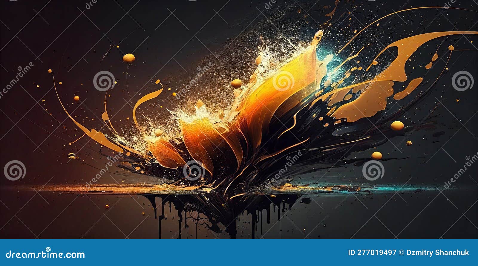 Drawing an Abstract Explosion of Colors on a Uniform Background ...
