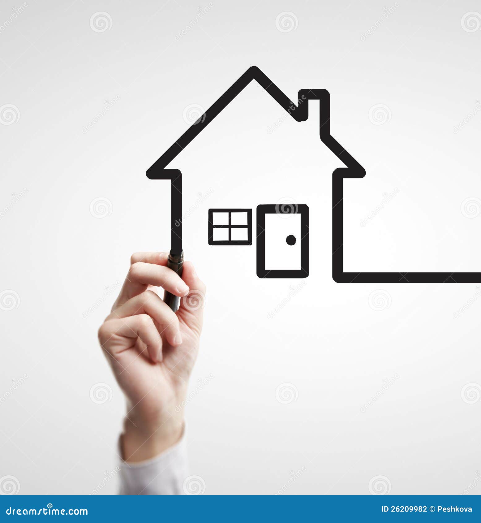 Drawing abstract house stock photo. Image of background - 26209982