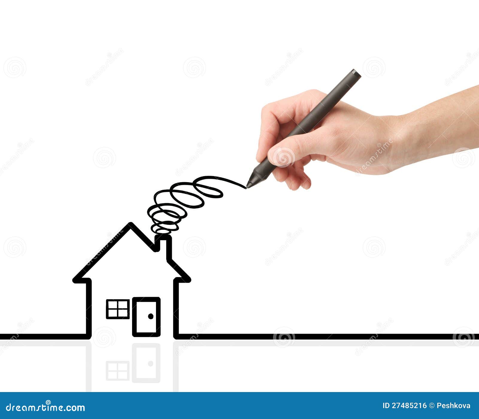 Drawing abstract house stock photo. Image of businessman - 27485216