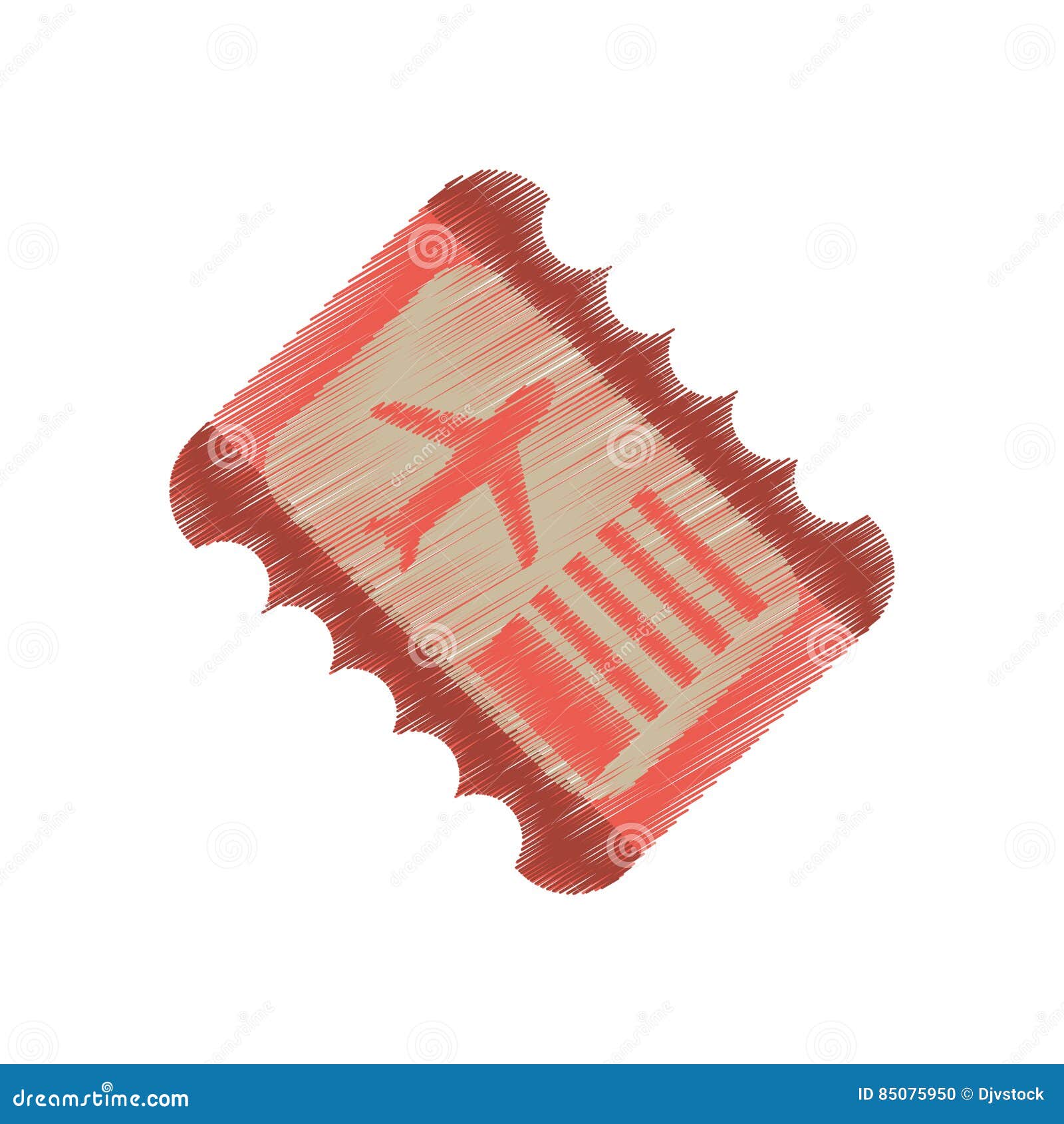 Drawing Airline Boarding Pass Ticket Travel Royalty-Free Illustration ...