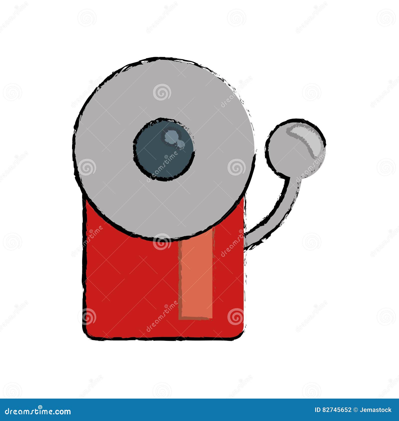 Drawing Alarm Fire Emergency Alert Icon Stock Vector - Illustration of ...