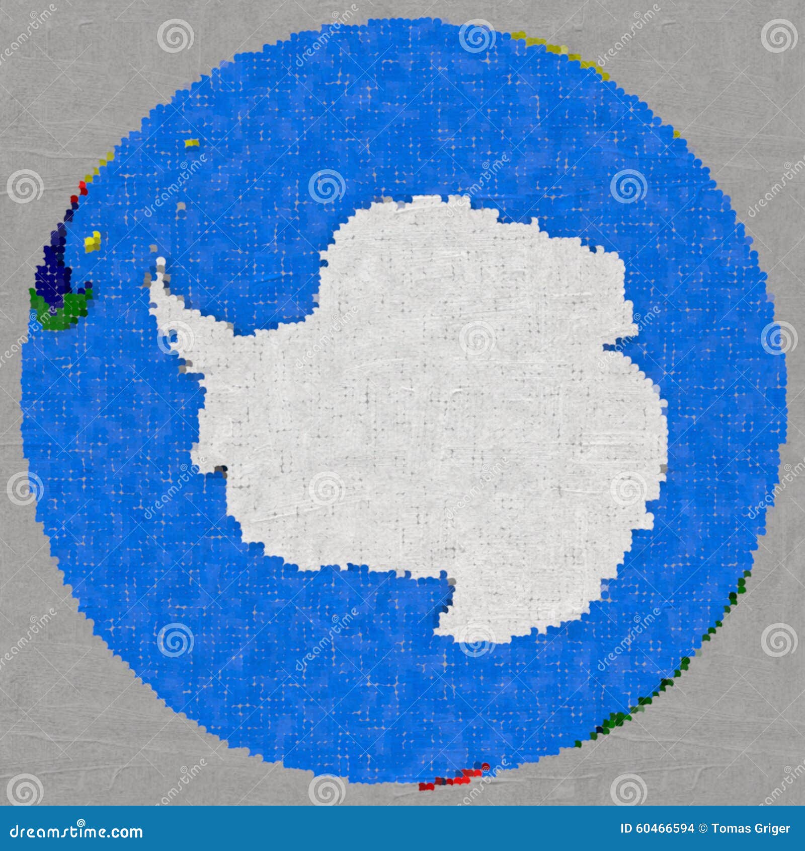 Drawing of Antarctica on Earth Stock Illustration - Illustration of ...