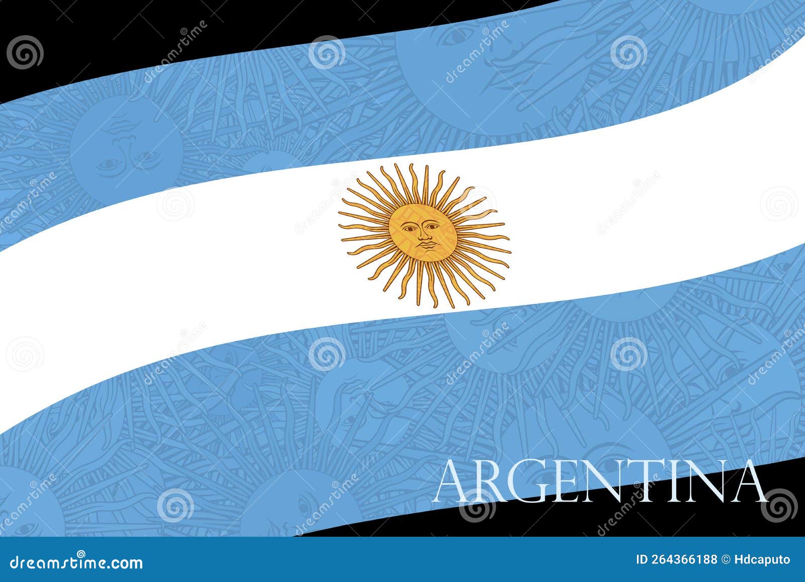 Drawing of the Argentina Flag, Space for Text or Images. Stock Vector ...