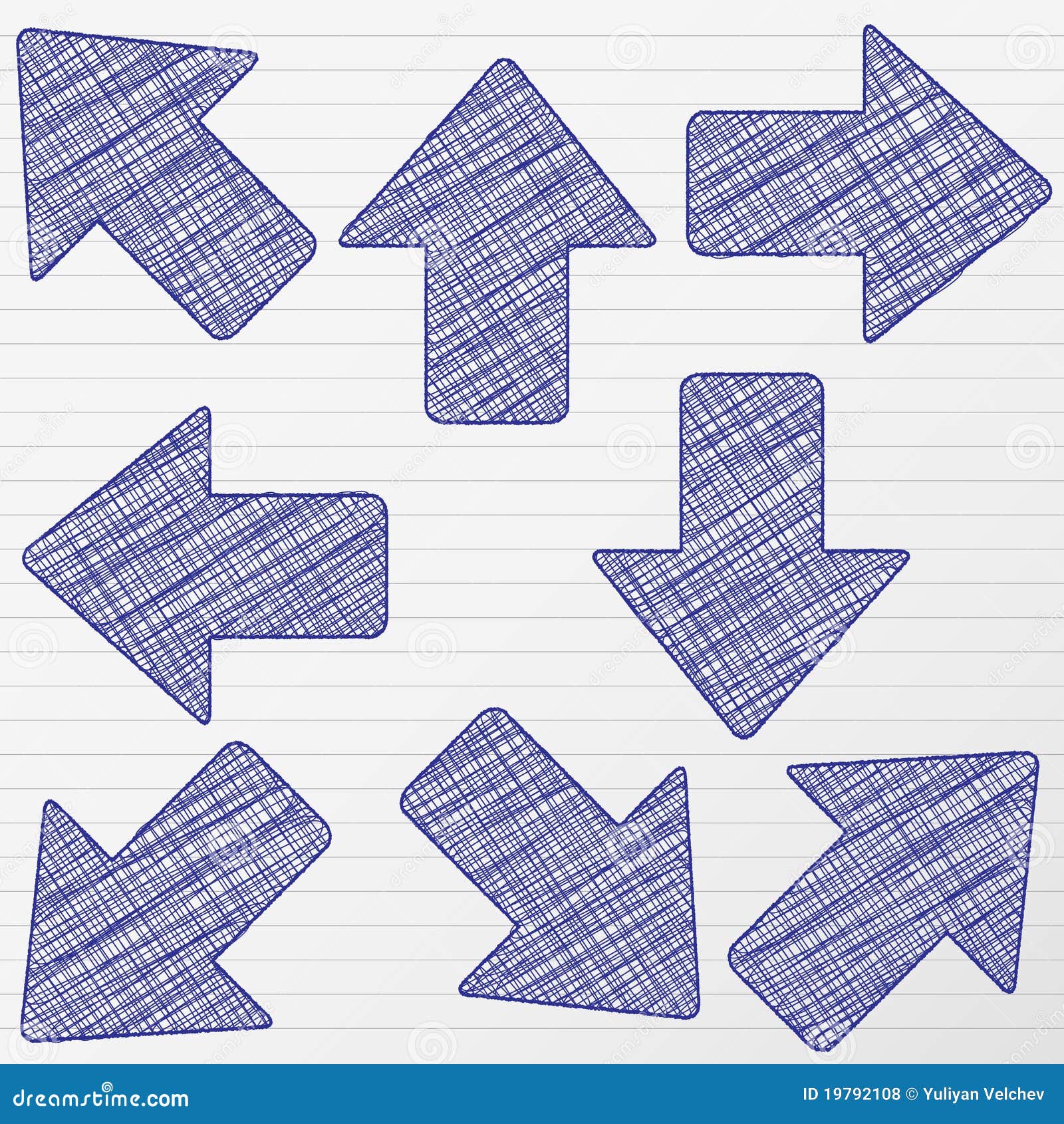 Drawing arrow stock vector. Illustration of notebook - 19792108