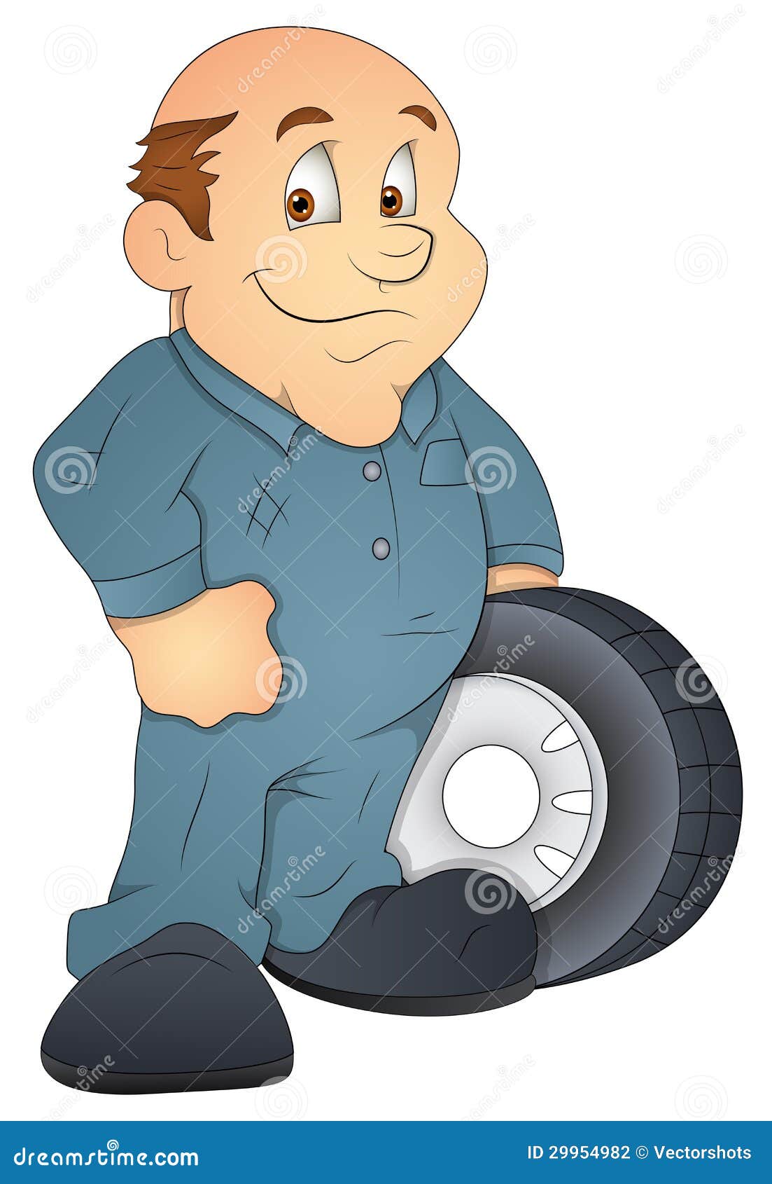 Automobile Engineer - Cartoon Character - Vector Illustration Stock ...