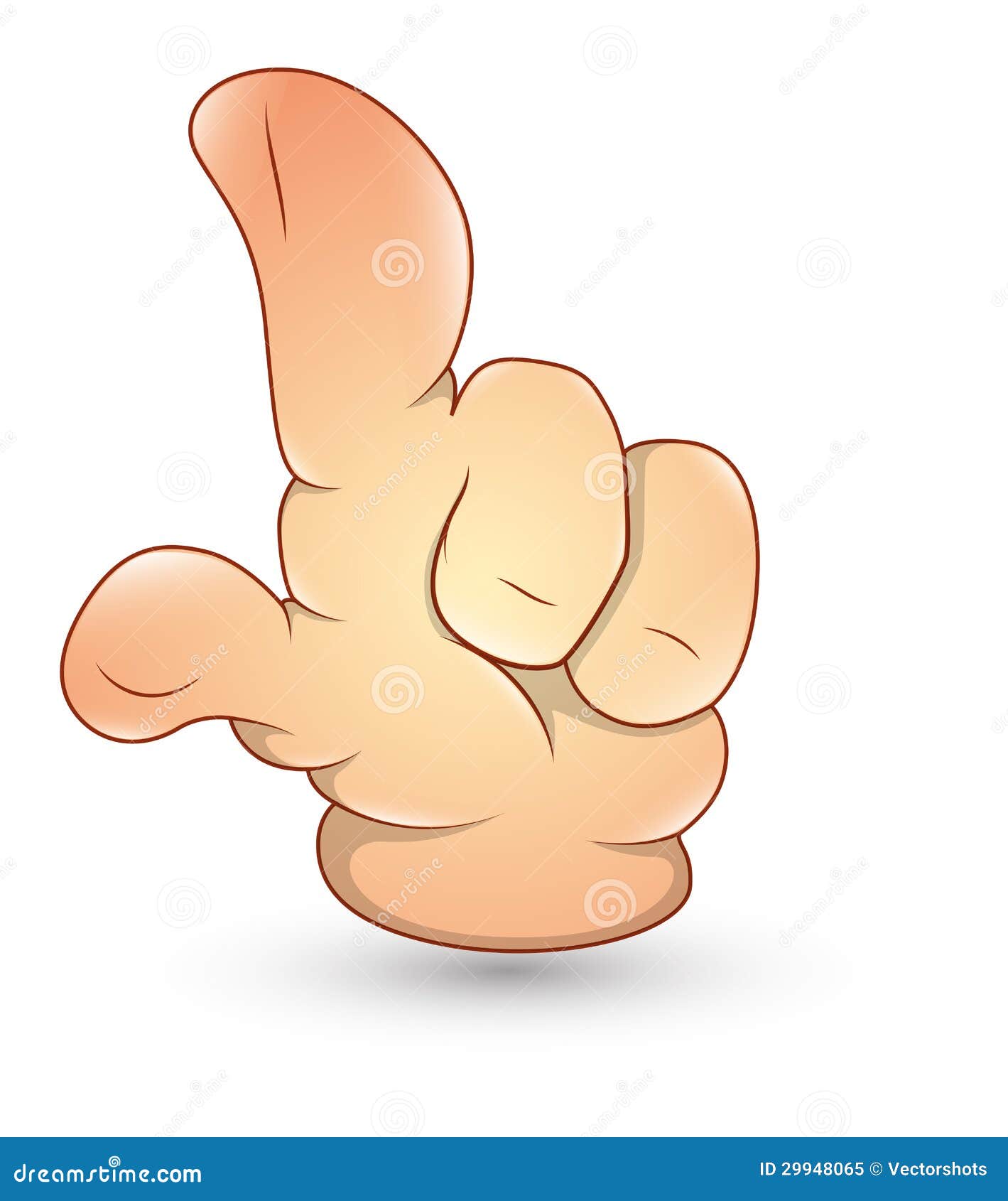 Cartoon Hand Pointing Up