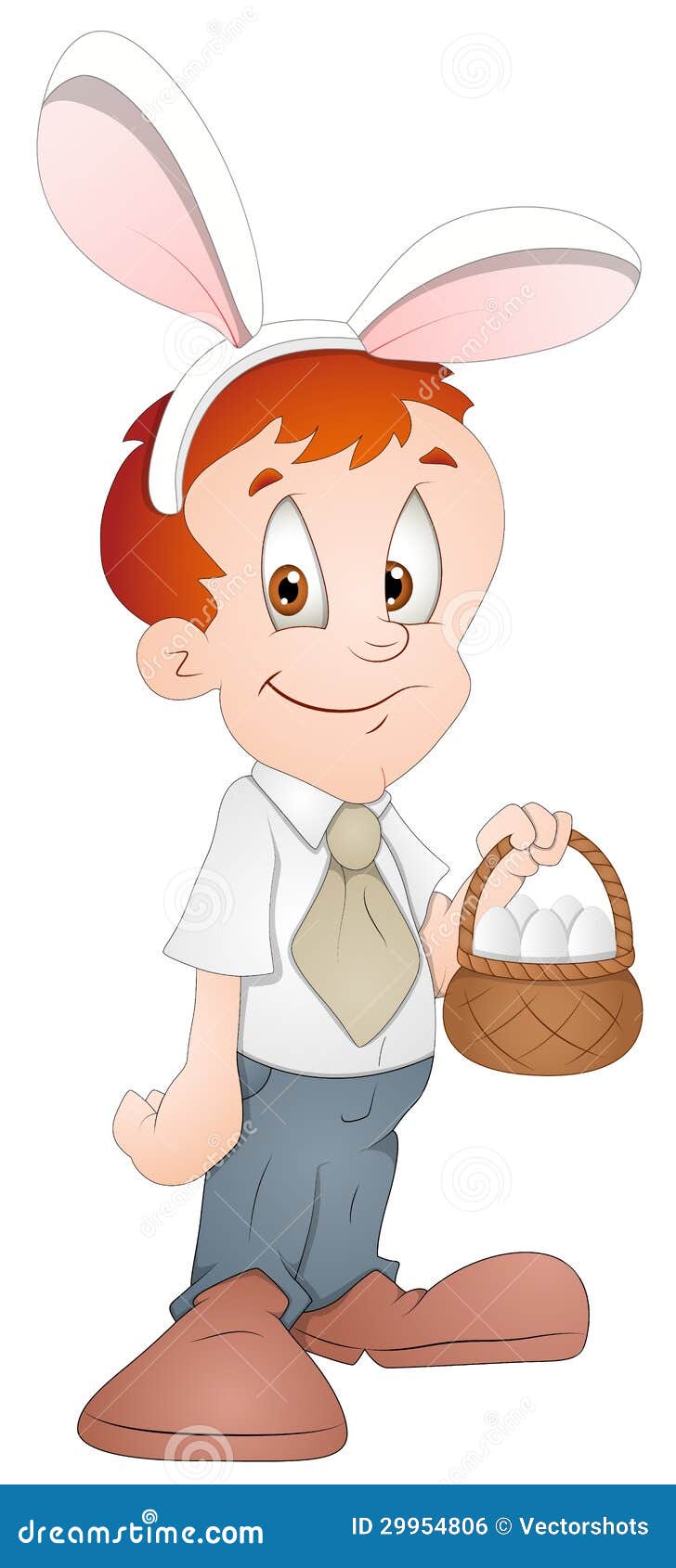 Easter Boy - Cartoon Character - Vector Illustration Stock Vector ...