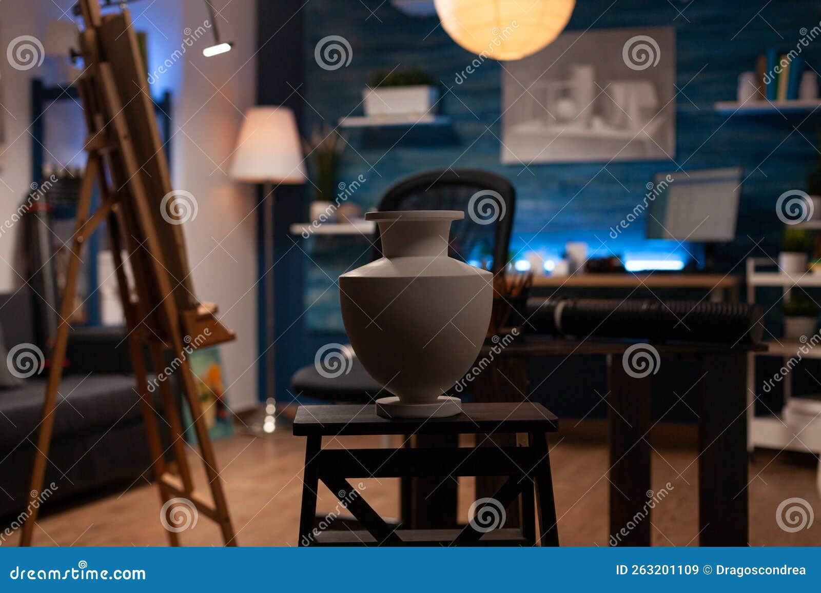 Drawing Artist Workspace Filled with Creative Tools Stock Image - Image ...