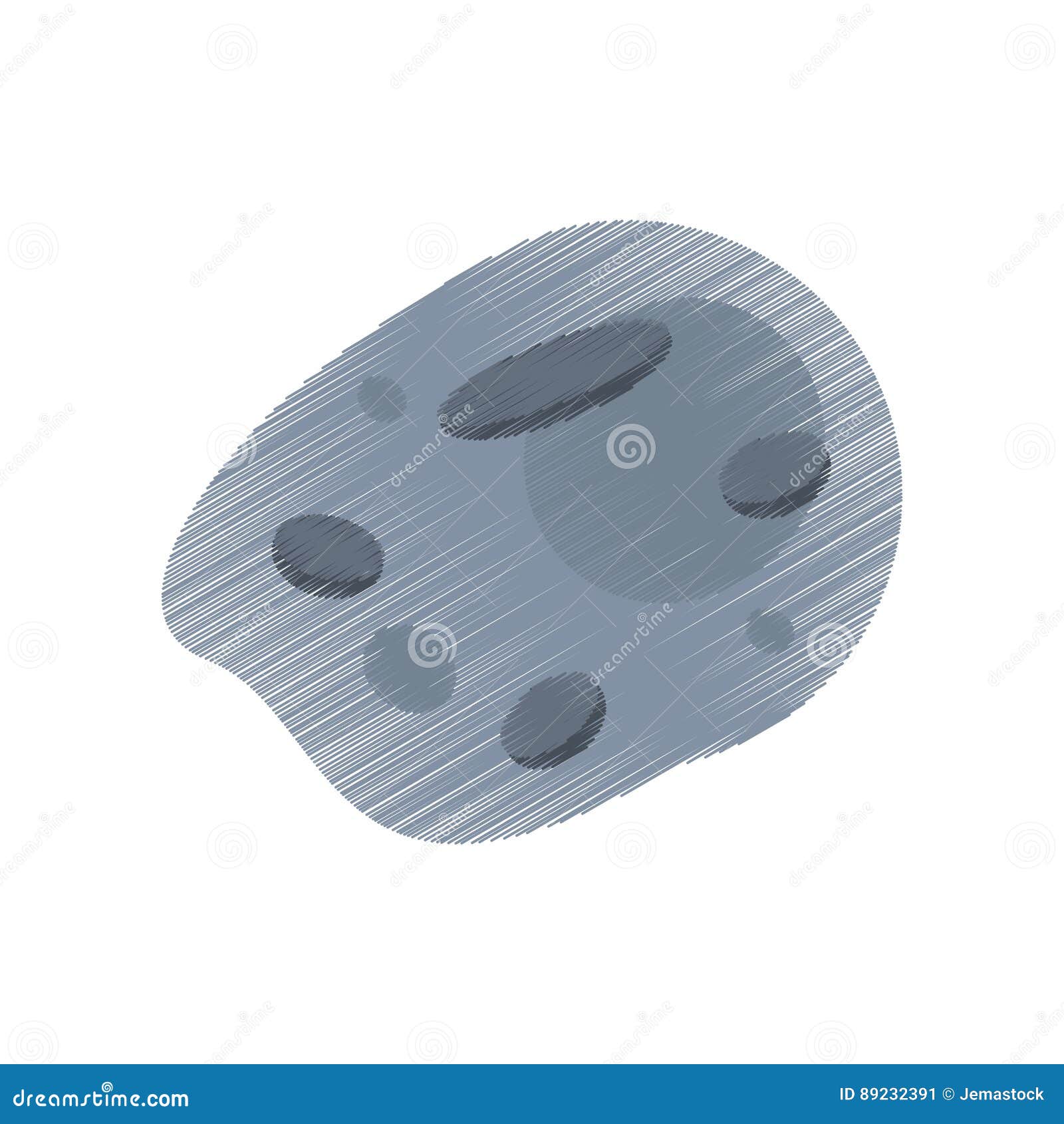 Drawing Asteroid Meteorite Rock Image Stock Illustration - Illustration ...