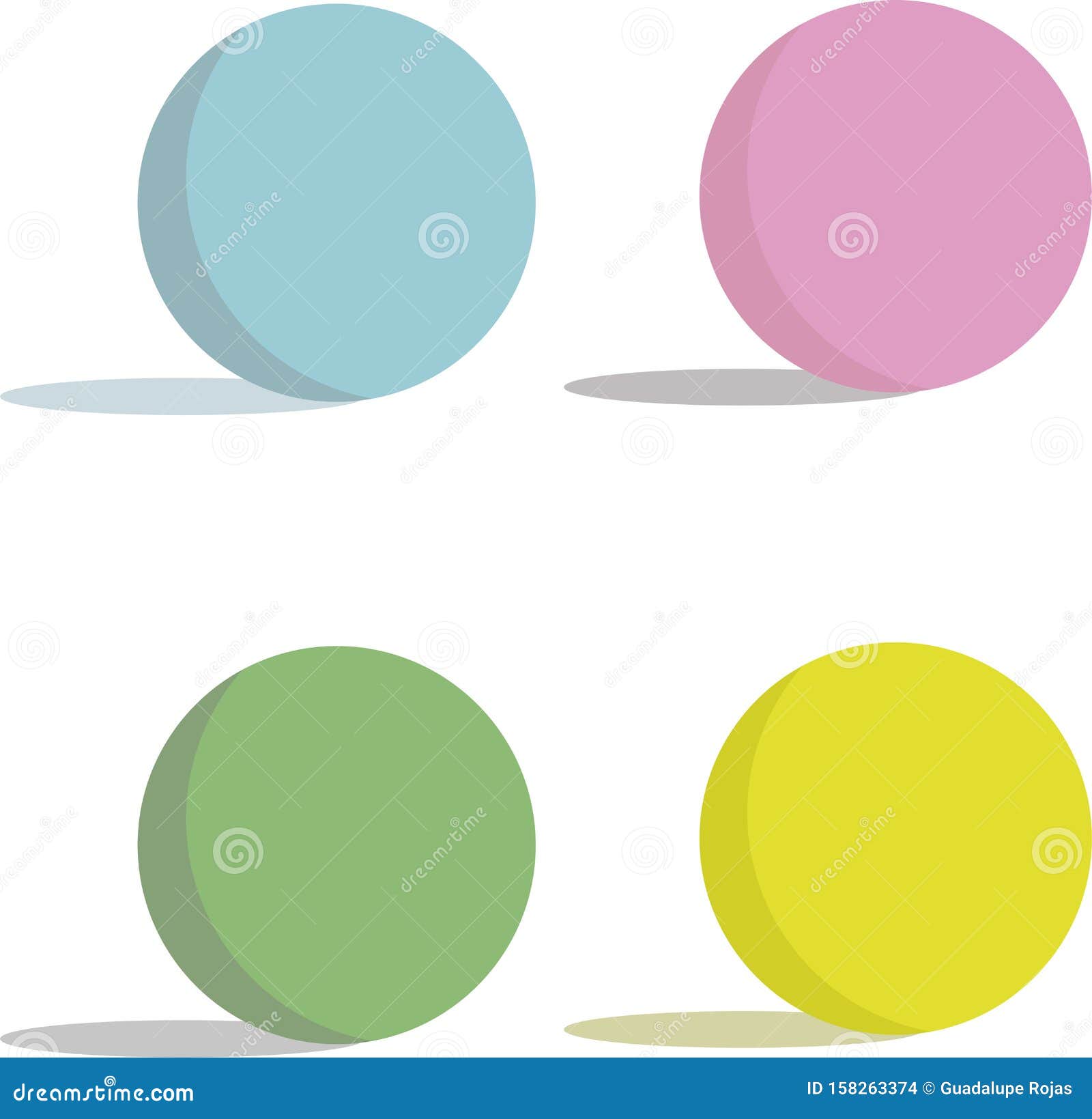 Drawing of Balls or Web Buttons with Perspective and Shadow for Any ...