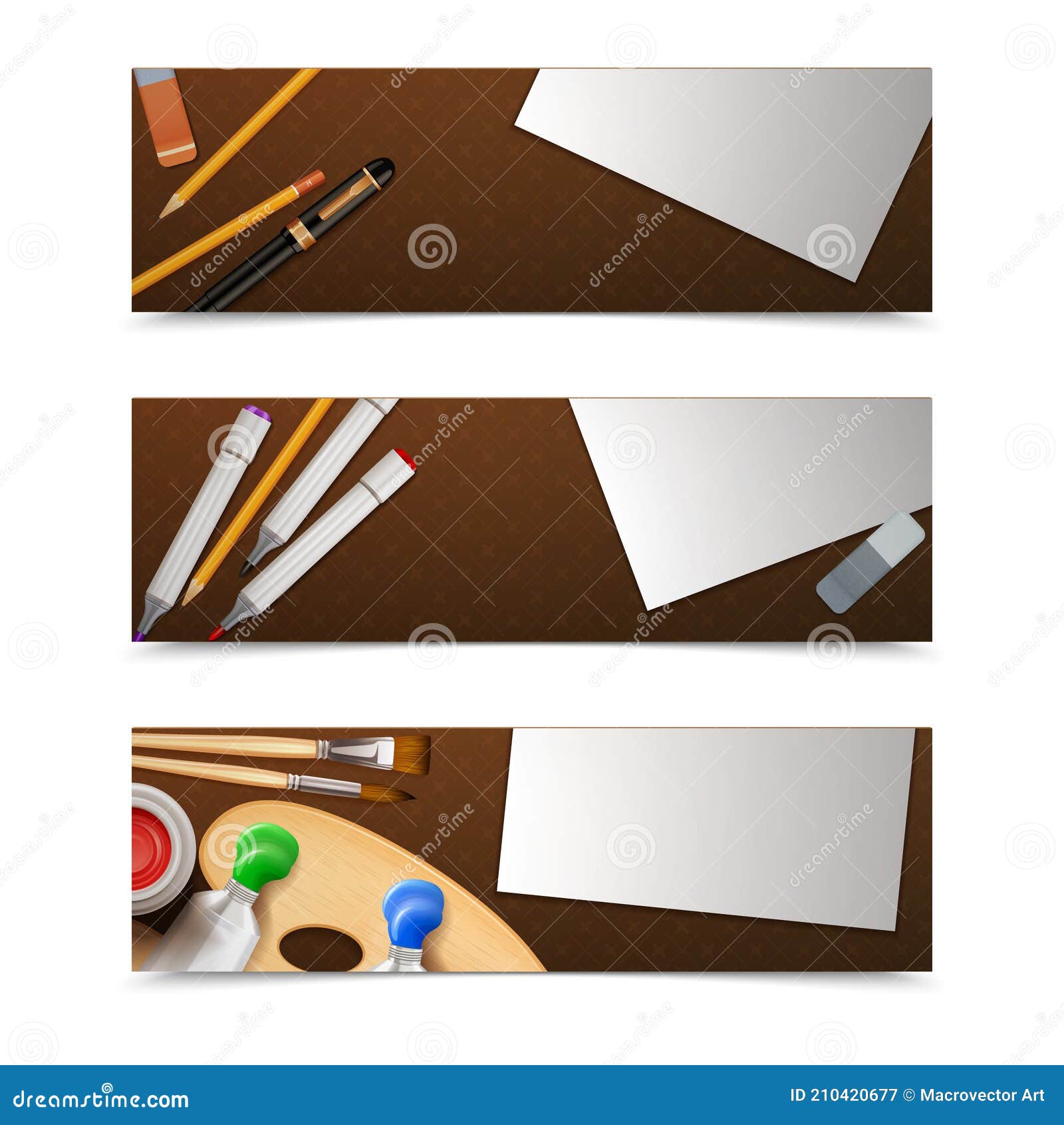 Drawing Banners Vertical Vector Illustration | CartoonDealer.com #210420706
