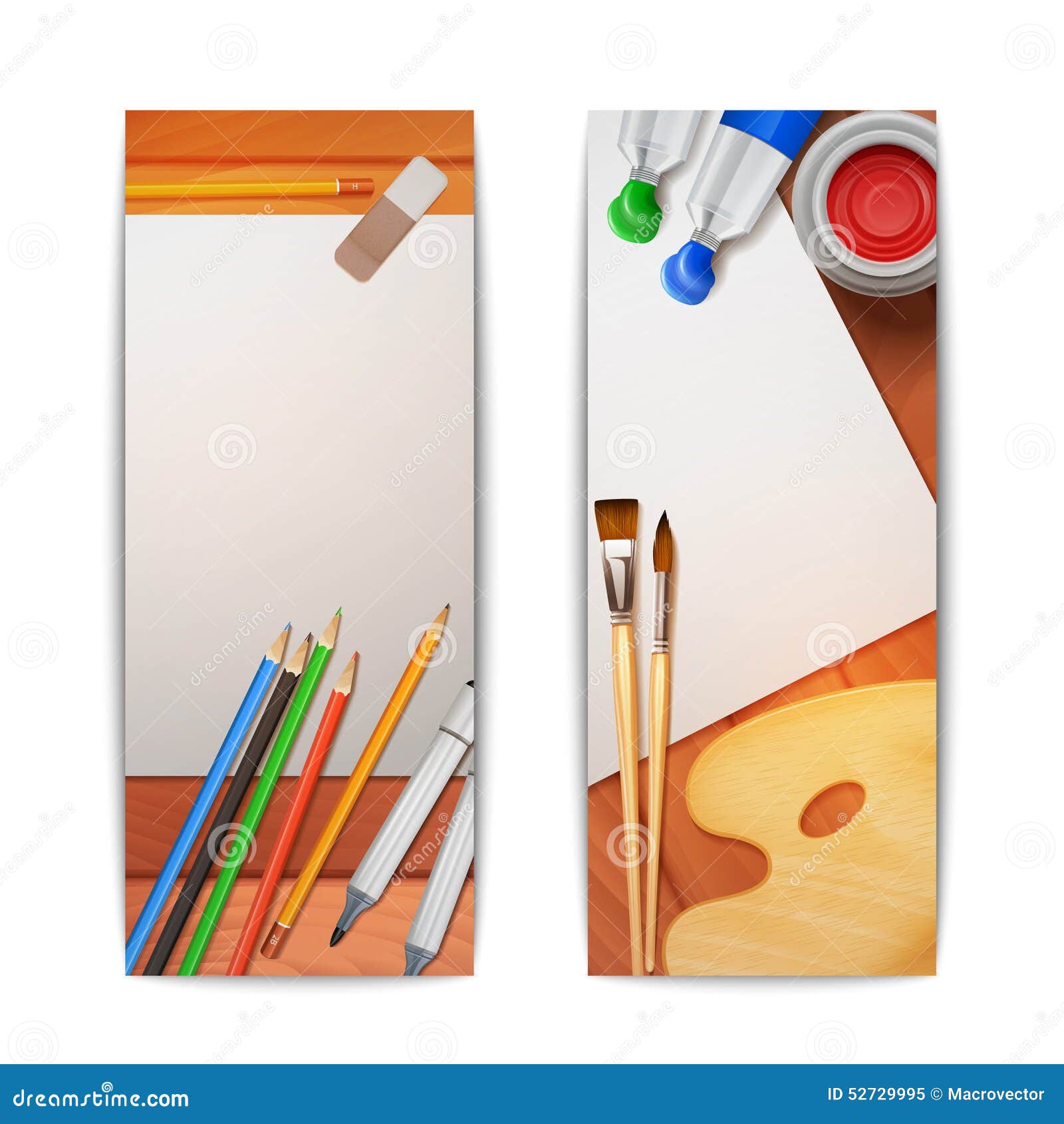 Drawing Banners Vertical stock vector. Illustration of element - 52729995