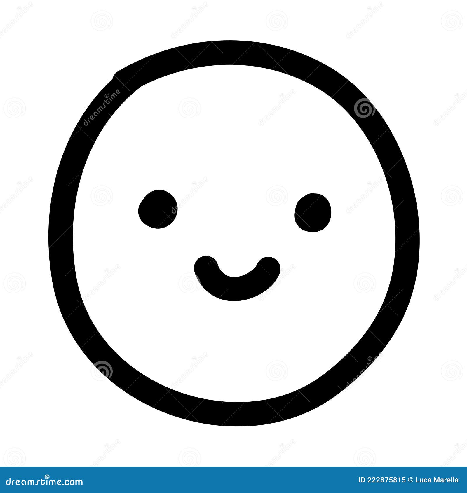 Smiling Face Hand Made Icon Stock Vector - Illustration of design ...