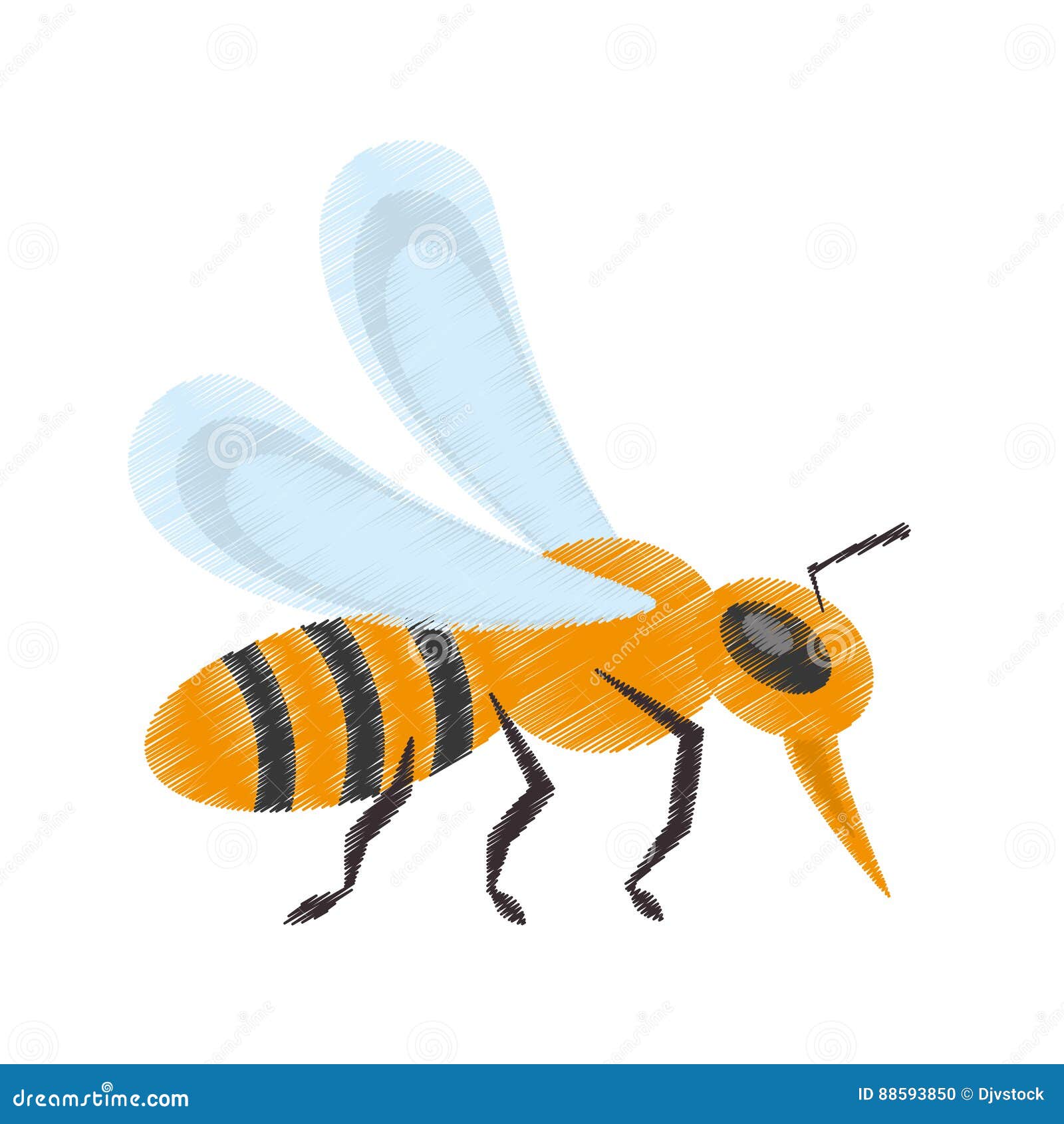 Flower Pollen In A Wooden Scoop Isolated On White Background. Vector ...