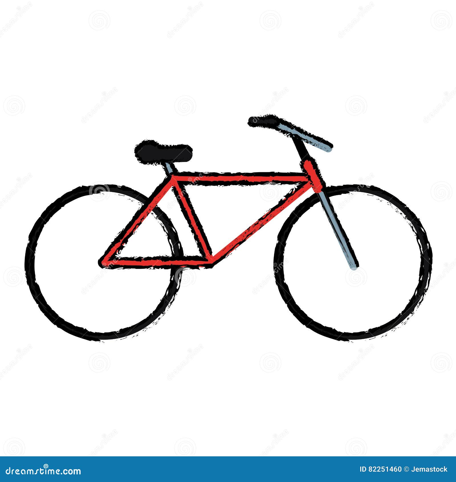 Drawing Of The Bicycle Competition Hand Draw Vector Illustration ...