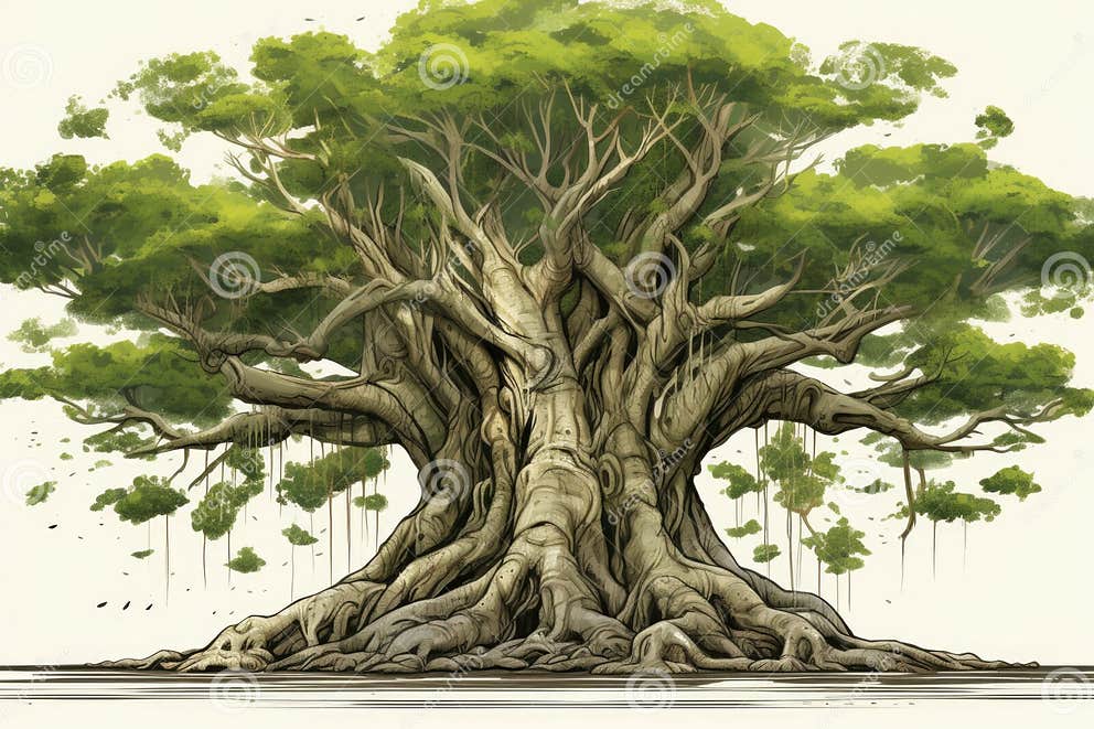 A Drawing of a Big Tree with a Complex and Extensive Root System ...