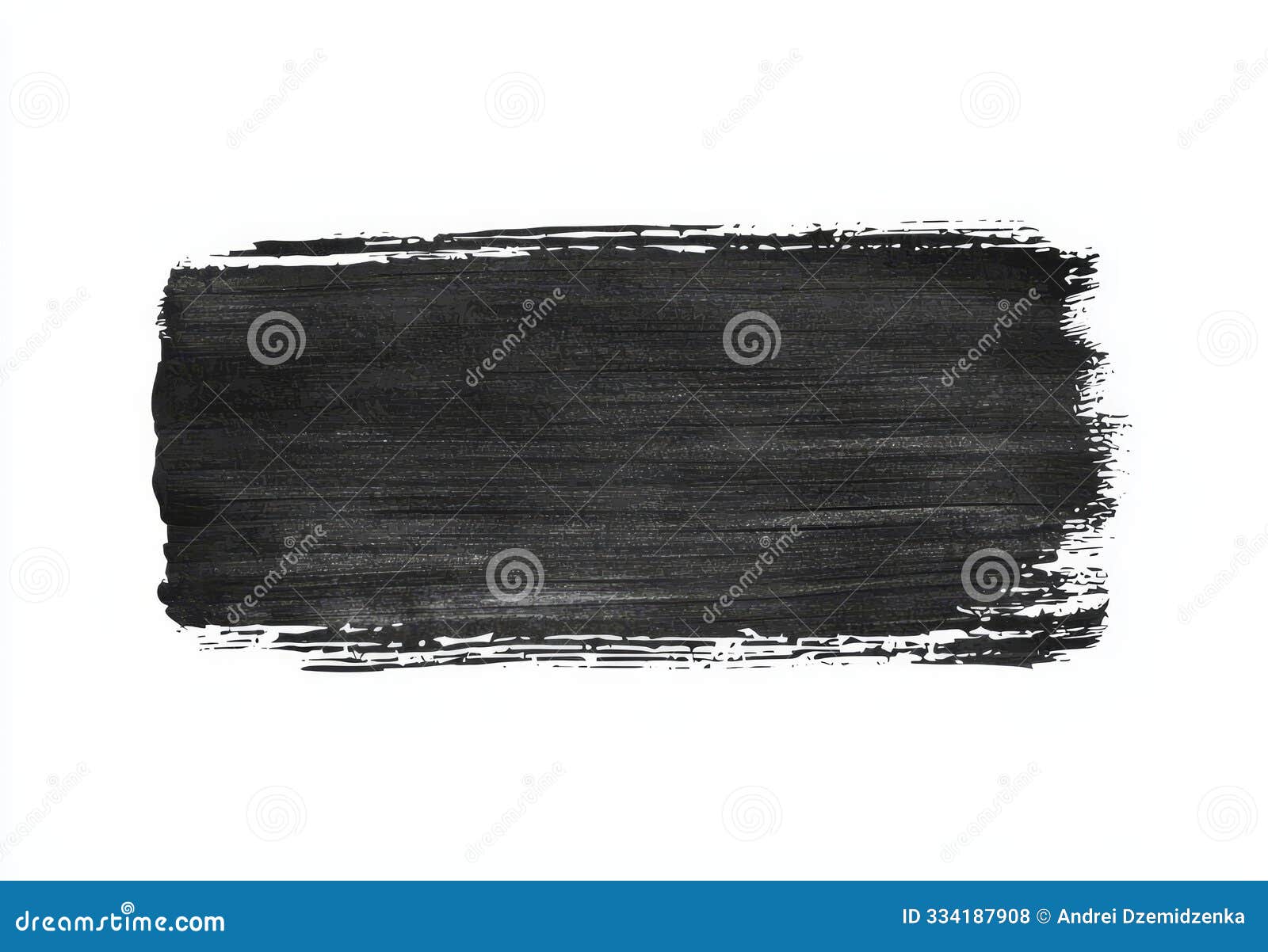Drawing in Black Ink Using a Brush in a Rectangle Shape. Stock Photo ...