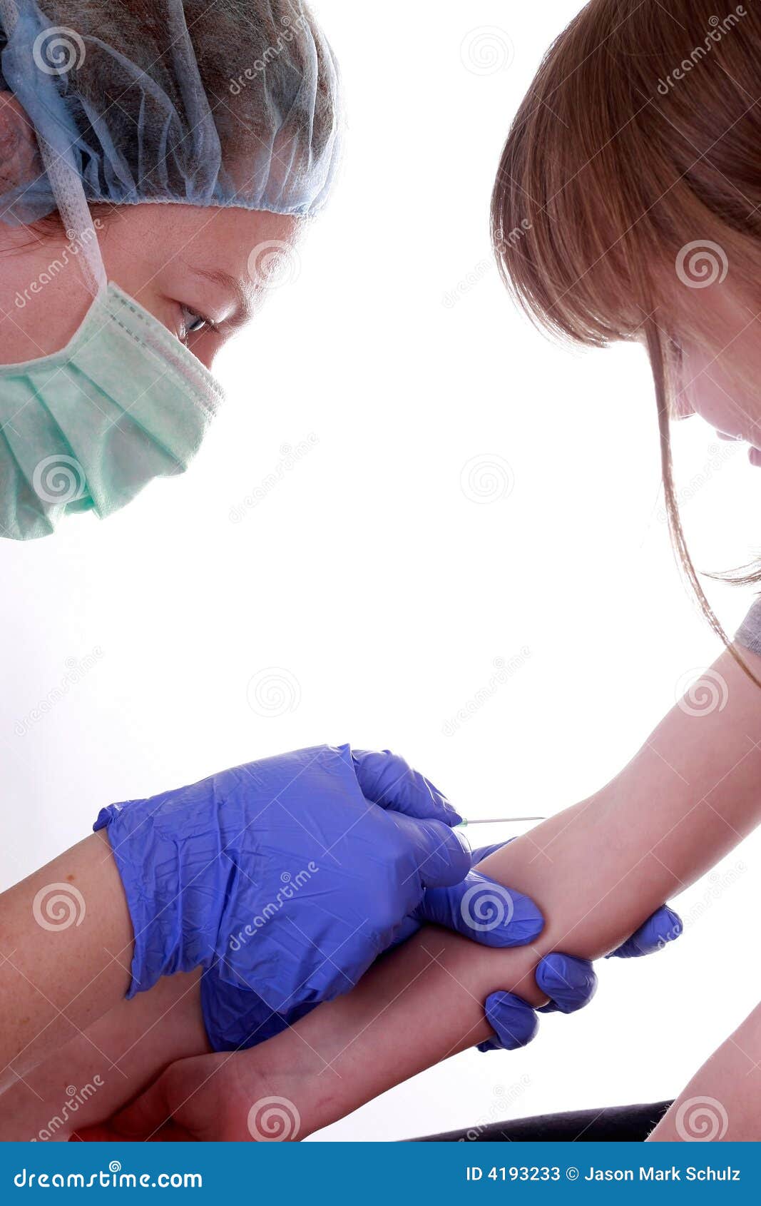 Drawing Blood from Little Girl Stock Image - Image of stick, woman: 4193233
