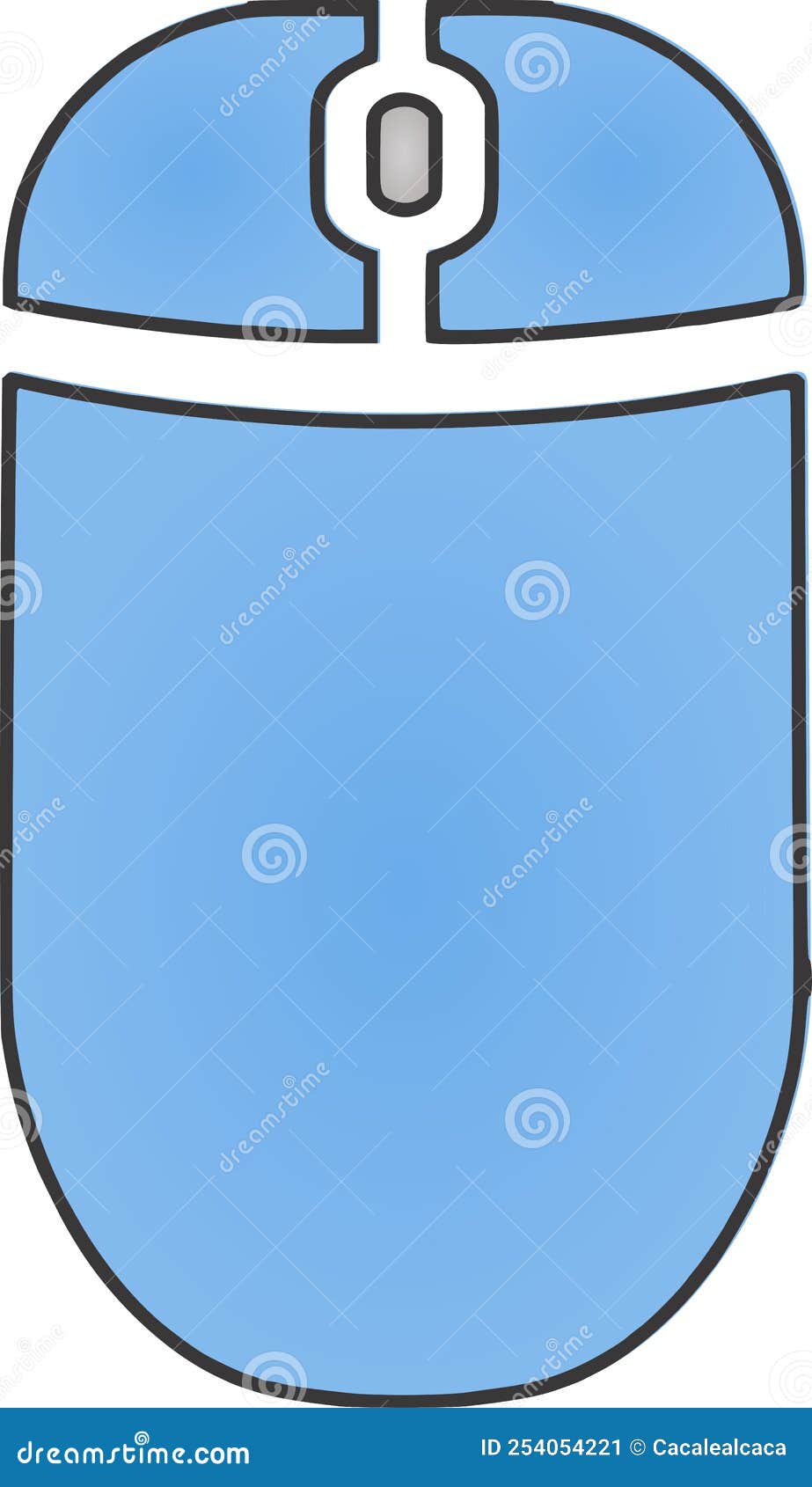 The Drawing of a Blue Computer Mouse, a Small Hardware Input Device ...