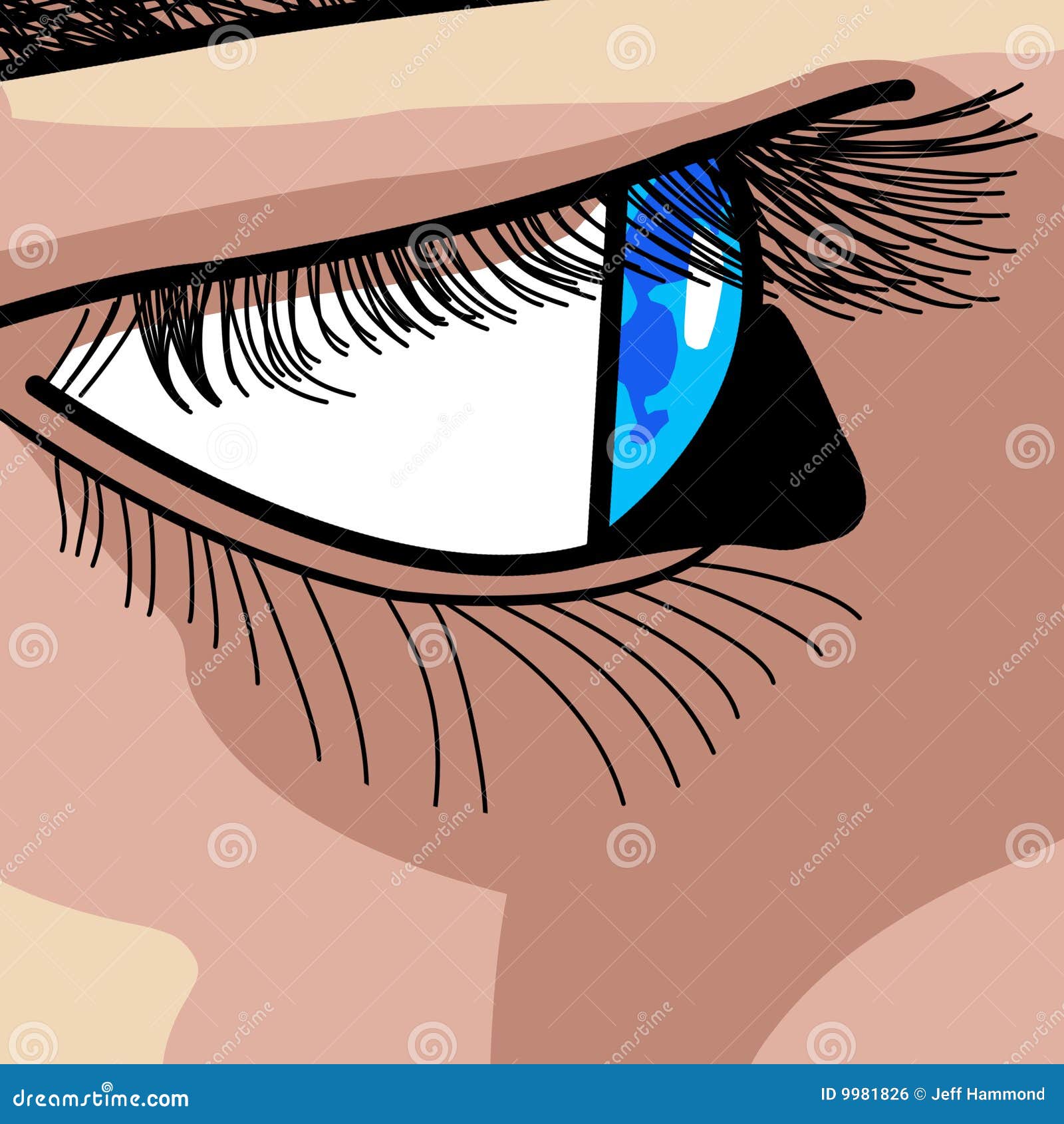 Drawing of Blue Eye stock illustration. Illustration of drawing - 9981826