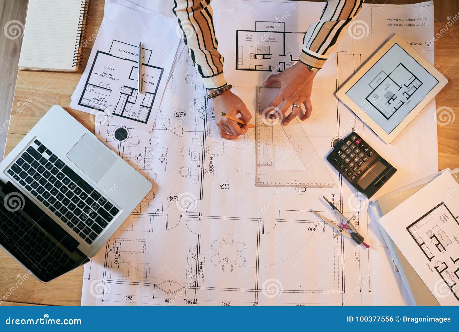 Drawing blueprint stock photo. Image of construction - 100377556