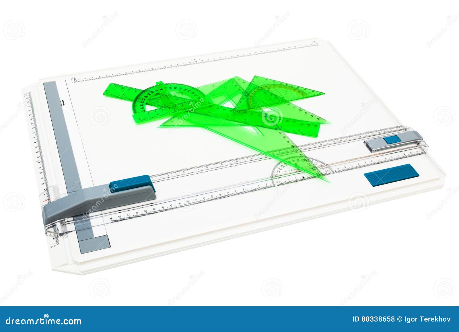 Drawing Board with Measuring Tools Stock Photo - Image of desk ...