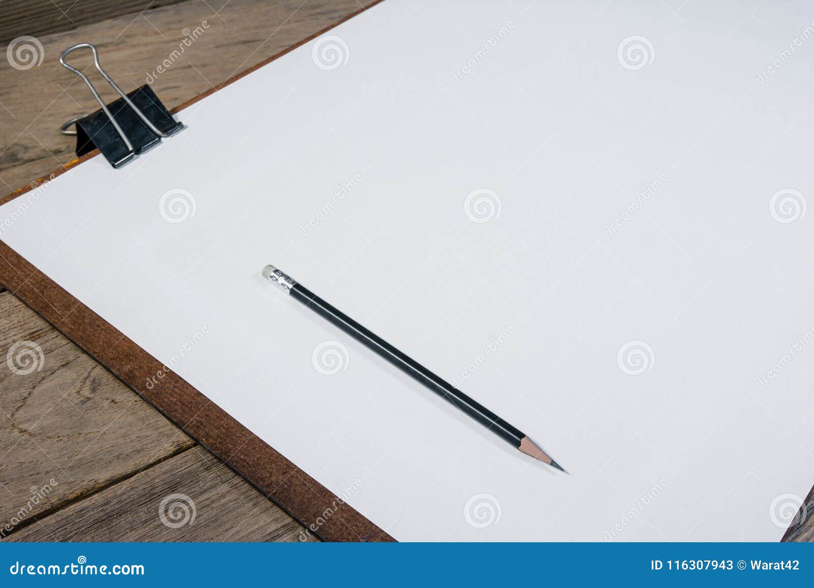 Drawing Board with Paper on Desk Stock Image - Image of concept ...