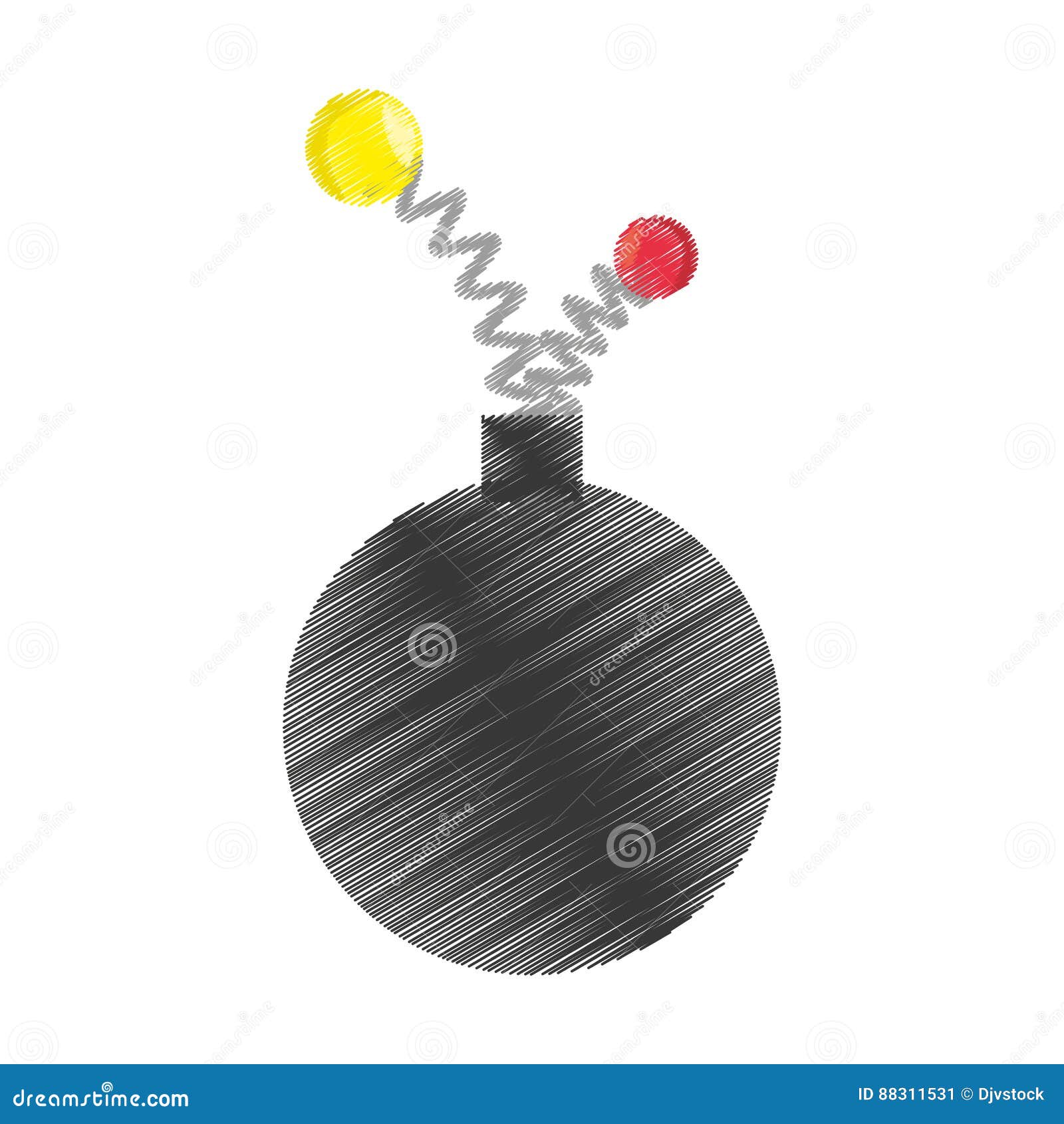 Drawing Bomb April Fools Day Stock Illustration - Illustration of ...
