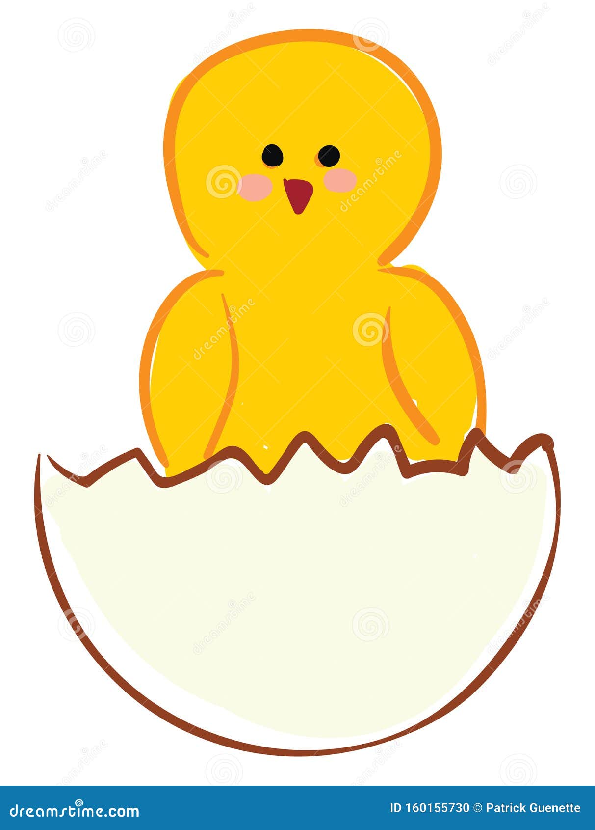 Chick from Egg Vector or Color Illustration Stock Vector - Illustration ...